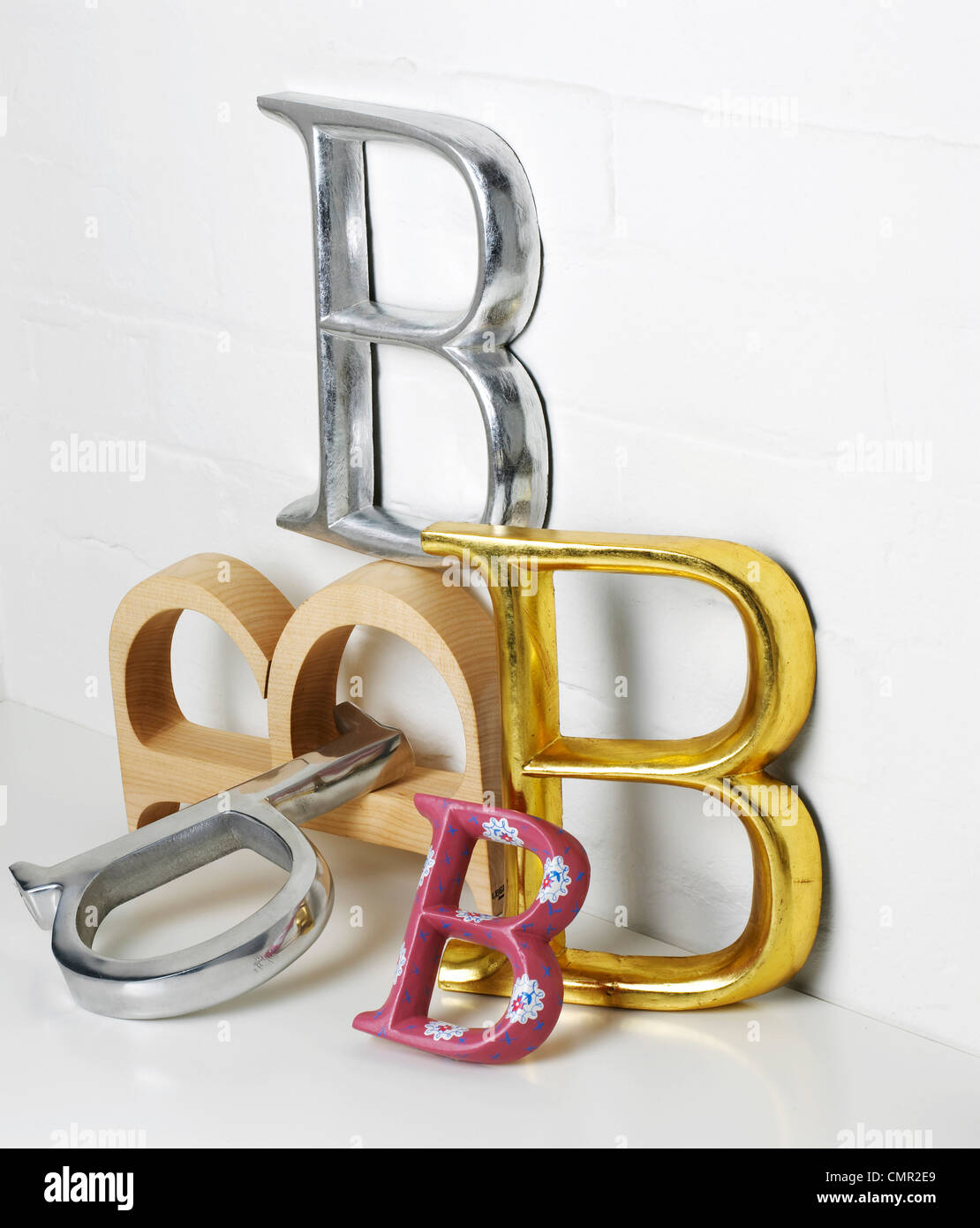 Metallic letter b hi-res stock photography and images - Alamy