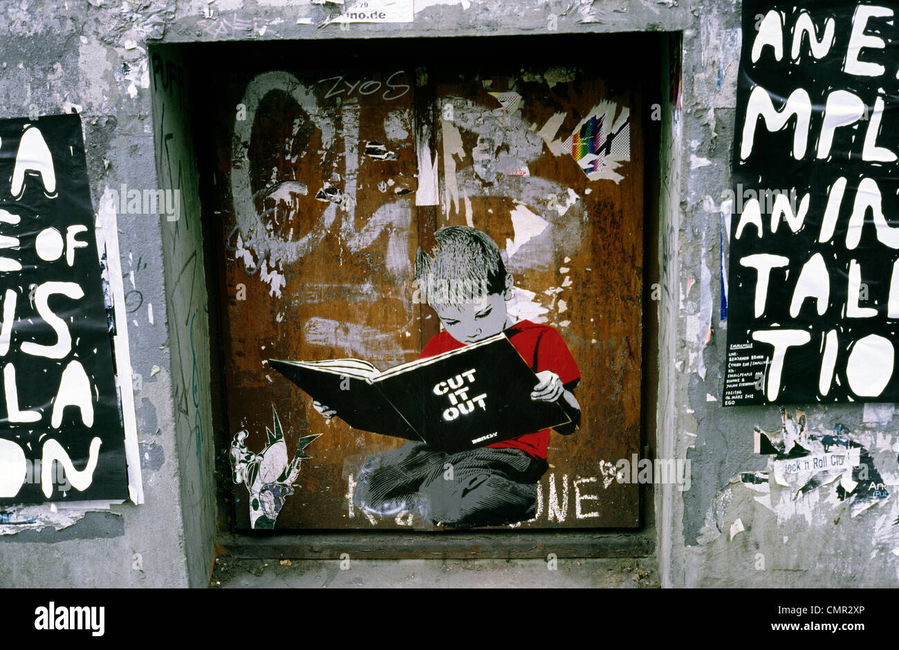 Banksy stencil hi-res stock photography and images - Alamy