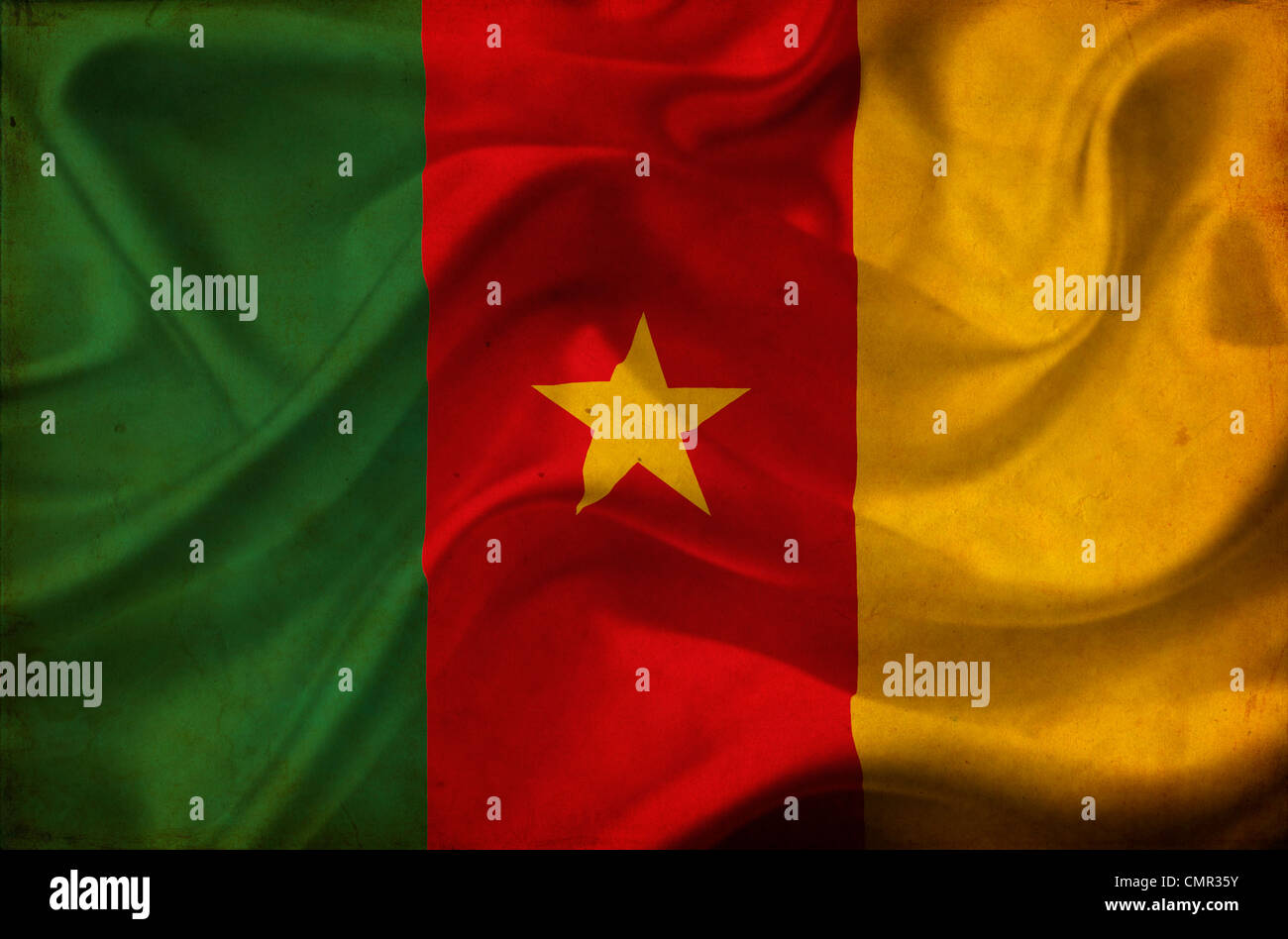 Cameroon waving flag Stock Photo - Alamy