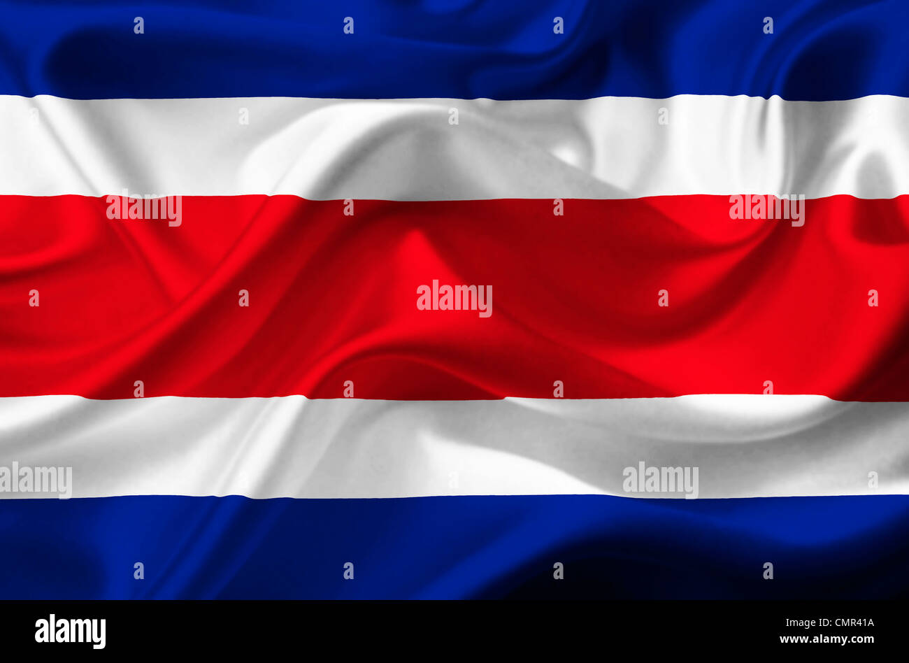 Costa Rican Flag Waving