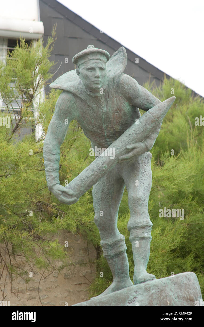 Le Matelot statue on Sword Beach at Hermanville sur Mer in Normandy ...