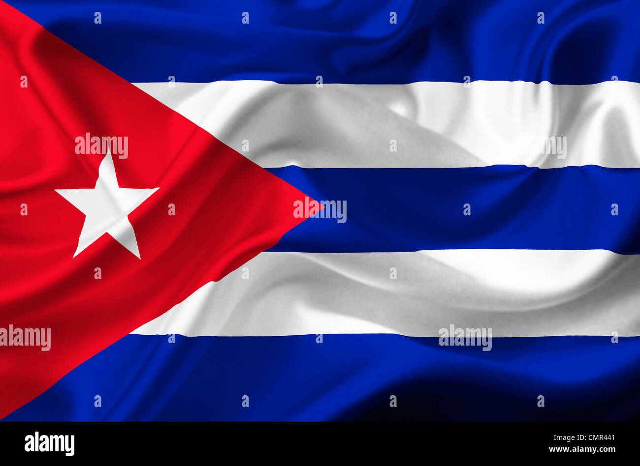 Cuba waving flag Stock Photo - Alamy