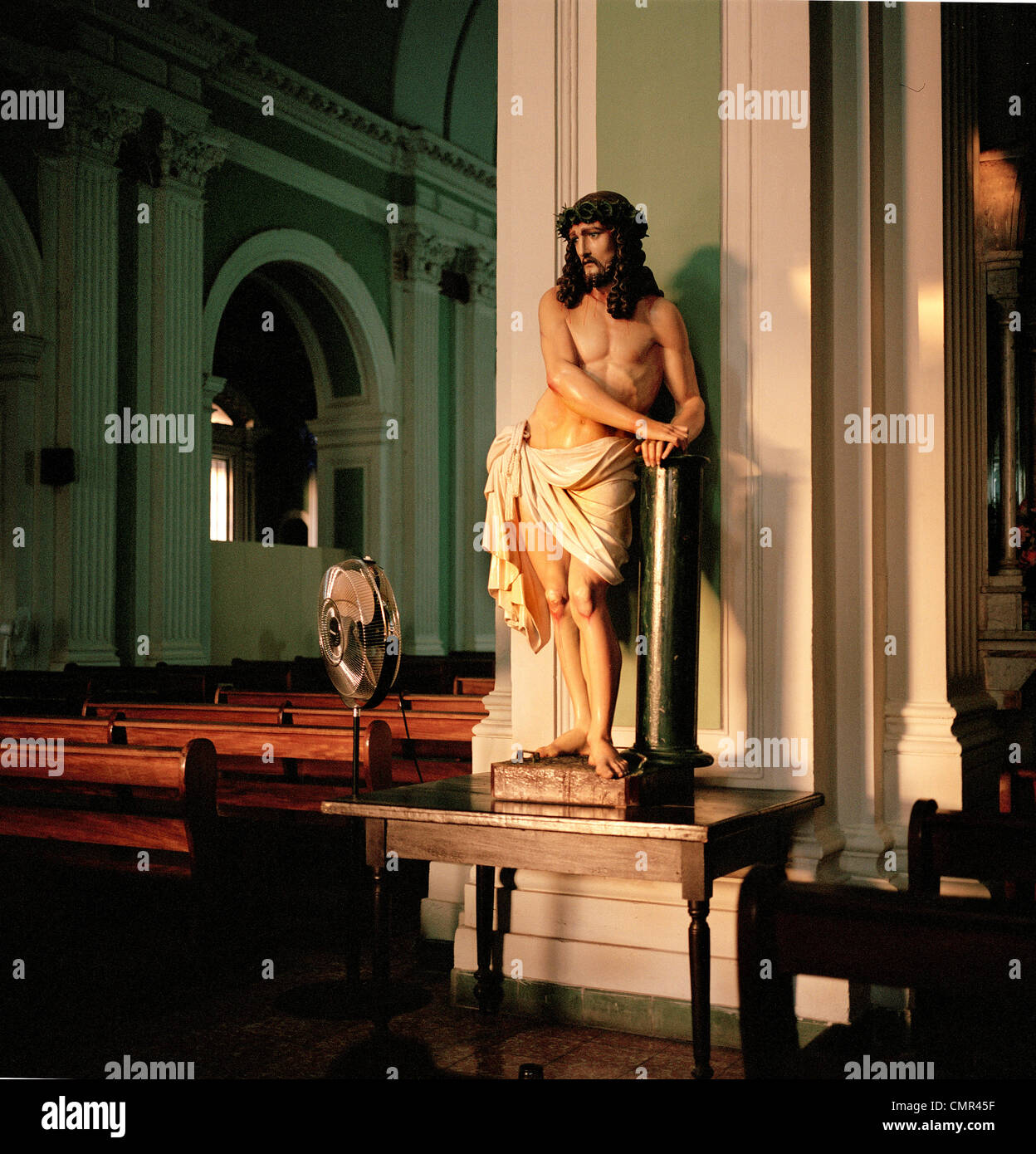 Statue of Jesus Christ inside the interior of the Cathedral de La ...