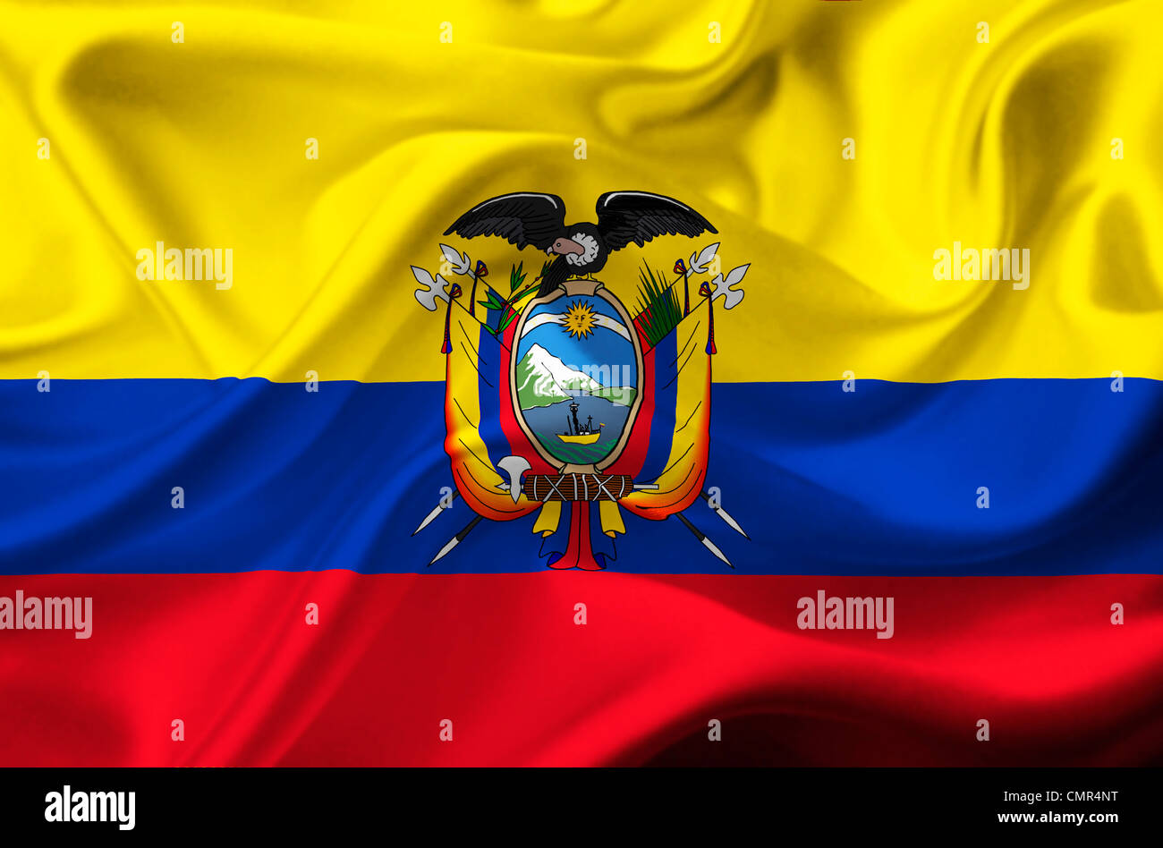 Ecuador waving flag Stock Photo - Alamy