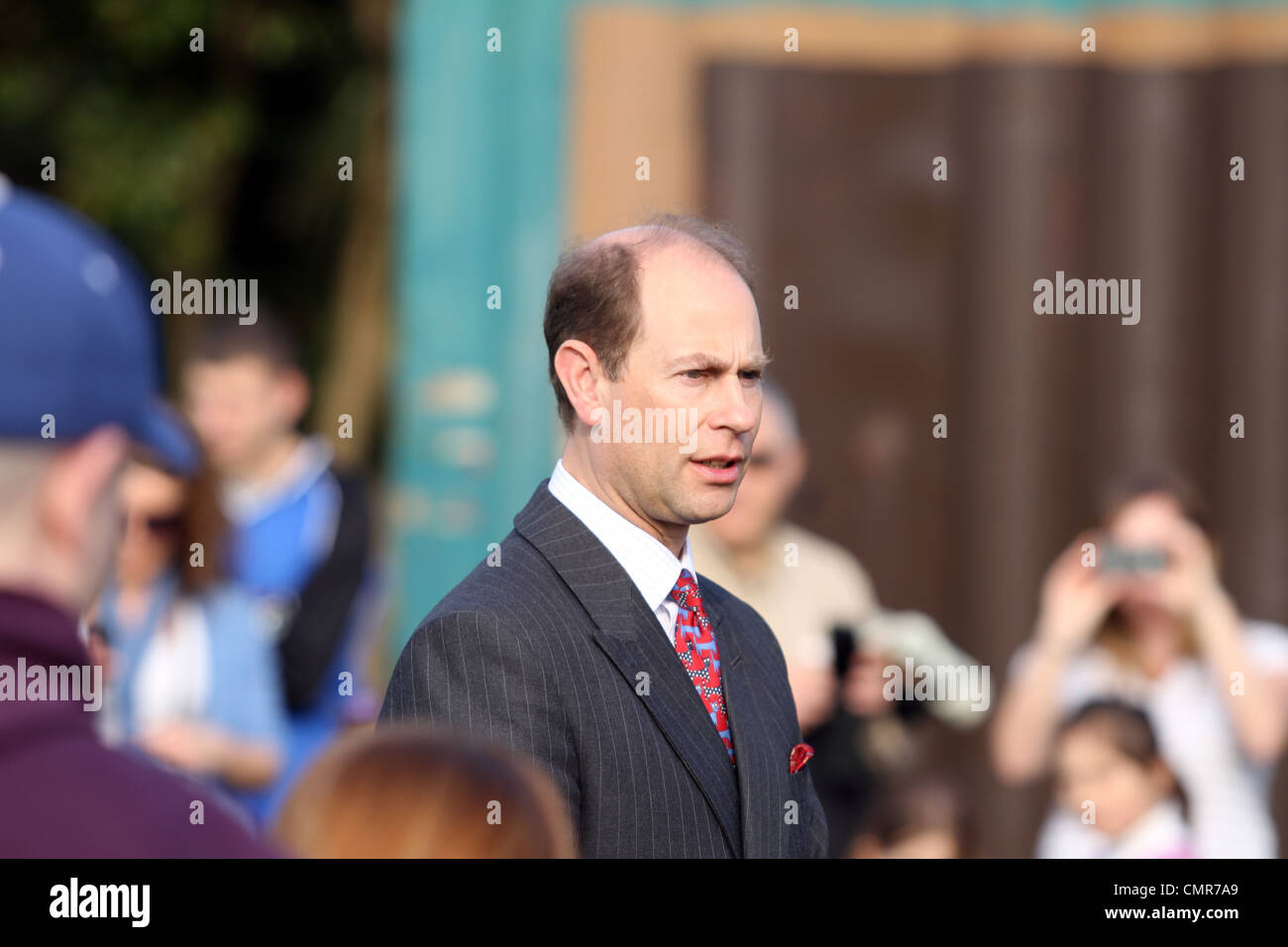 PRICE Edward speaks to well-wishers as they wait for him to depart from ...