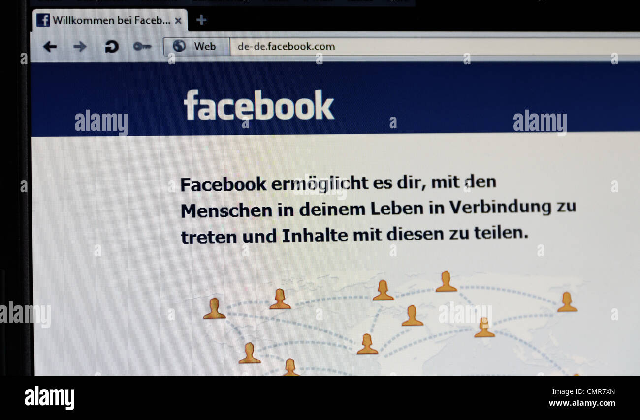 photo of facebook computer screen Stock Photo - Alamy