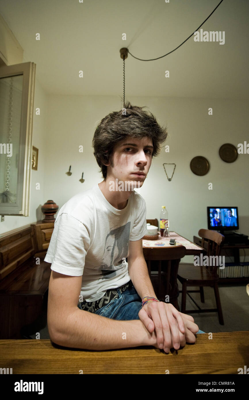 Boy in the house Stock Photo - Alamy