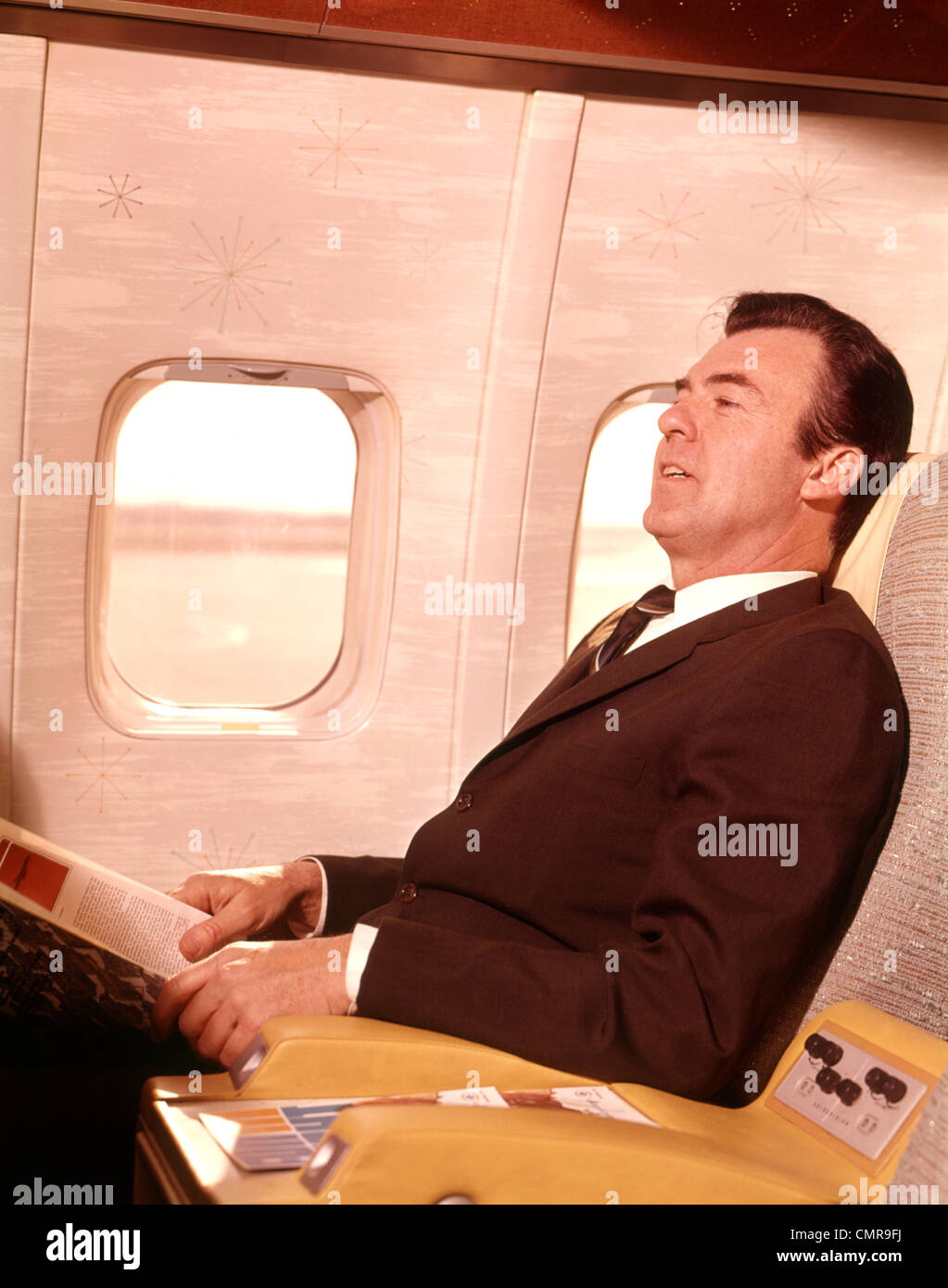1960s airplane passenger hi-res stock photography and images - Alamy