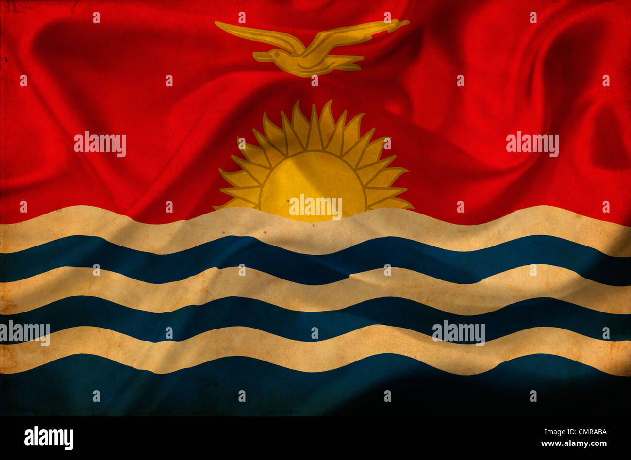 Kiribati waving flag Stock Photo - Alamy