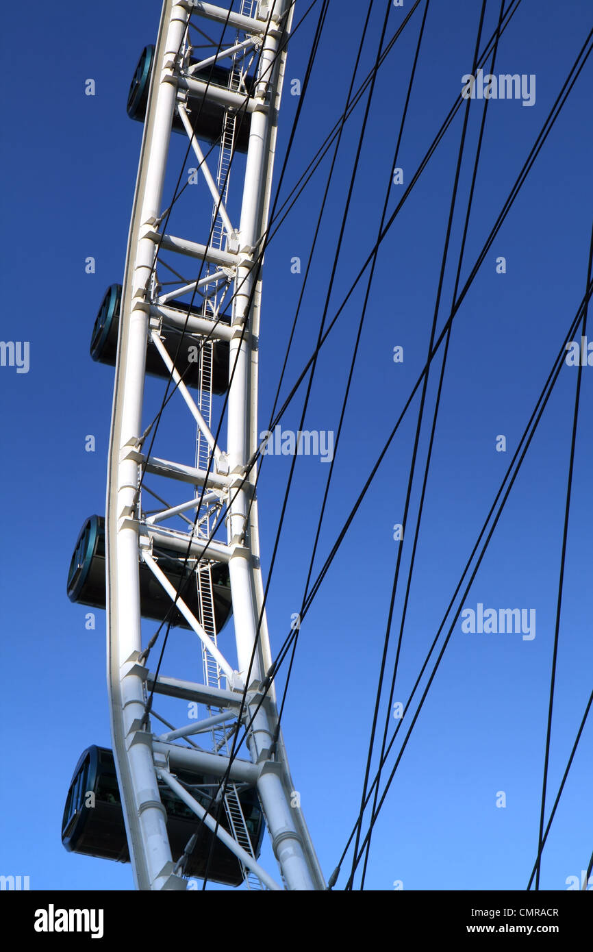 Partial view of the largest ferris wheel in the world, the Singapore ...