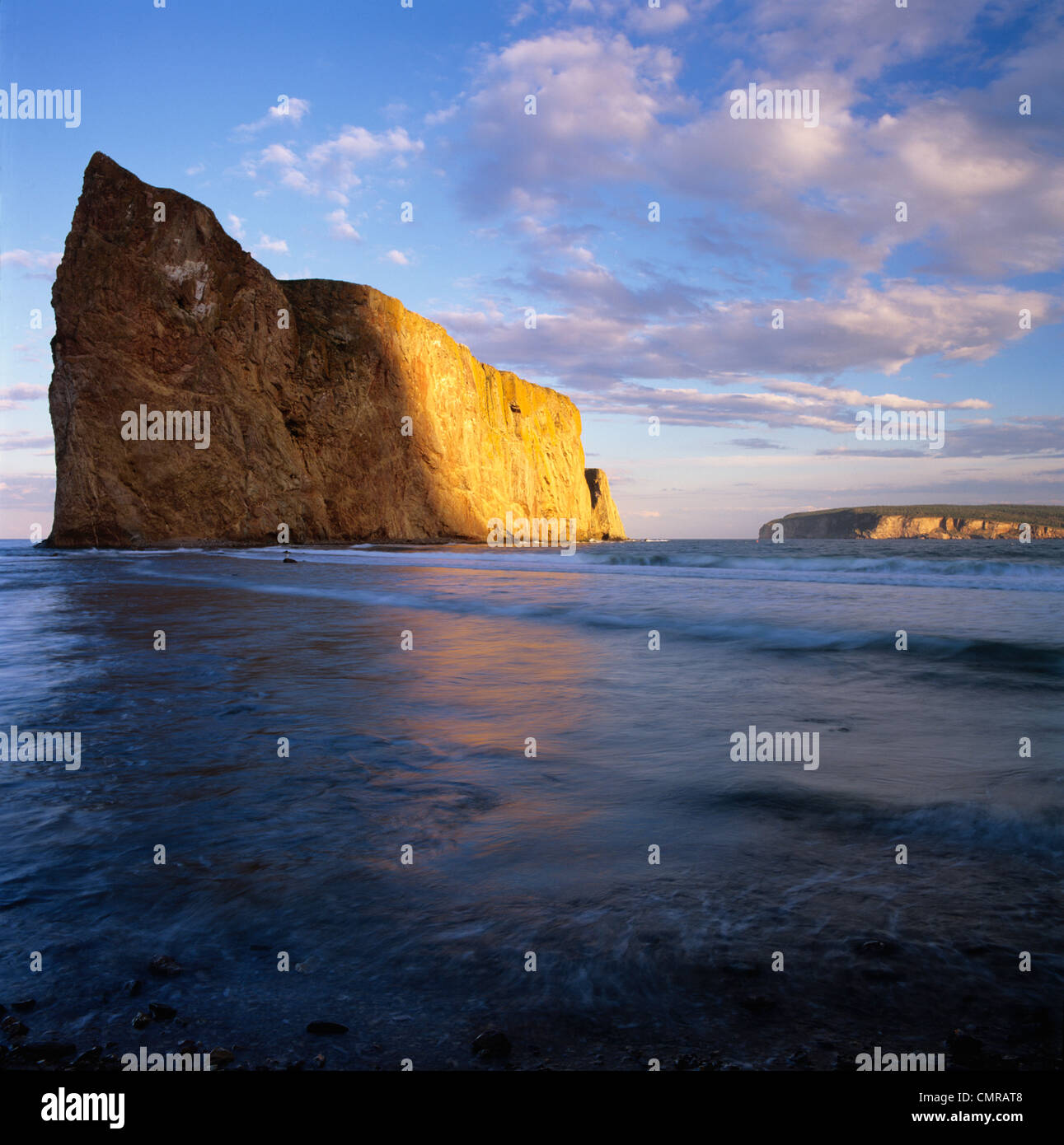 Shadow on Perce Rock, Gaspe Peninsula, Quebec Stock Photo - Alamy