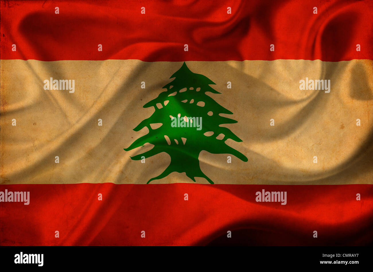Lebanon waving flag Stock Photo - Alamy