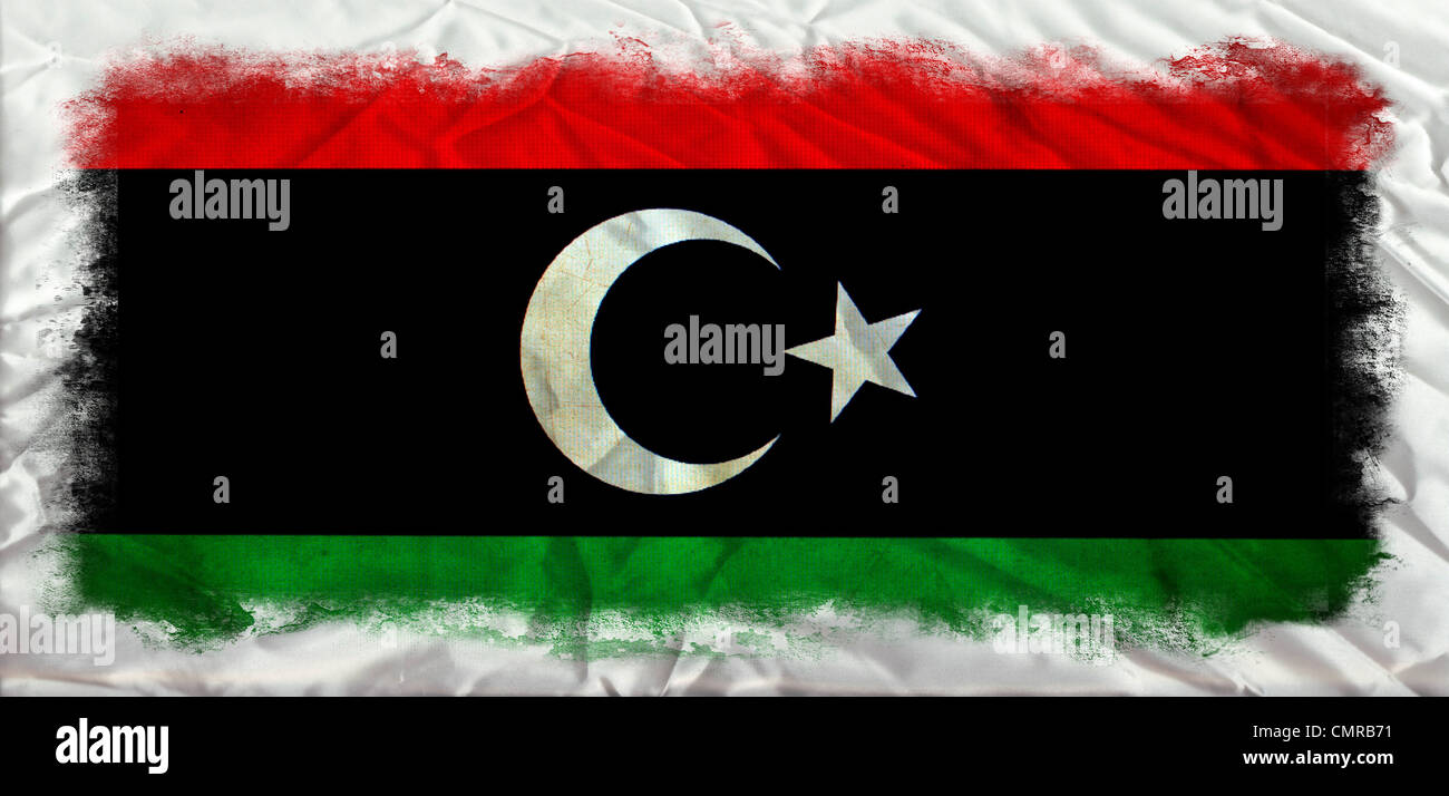 Libya grunge flag Stock Photo - Alamy