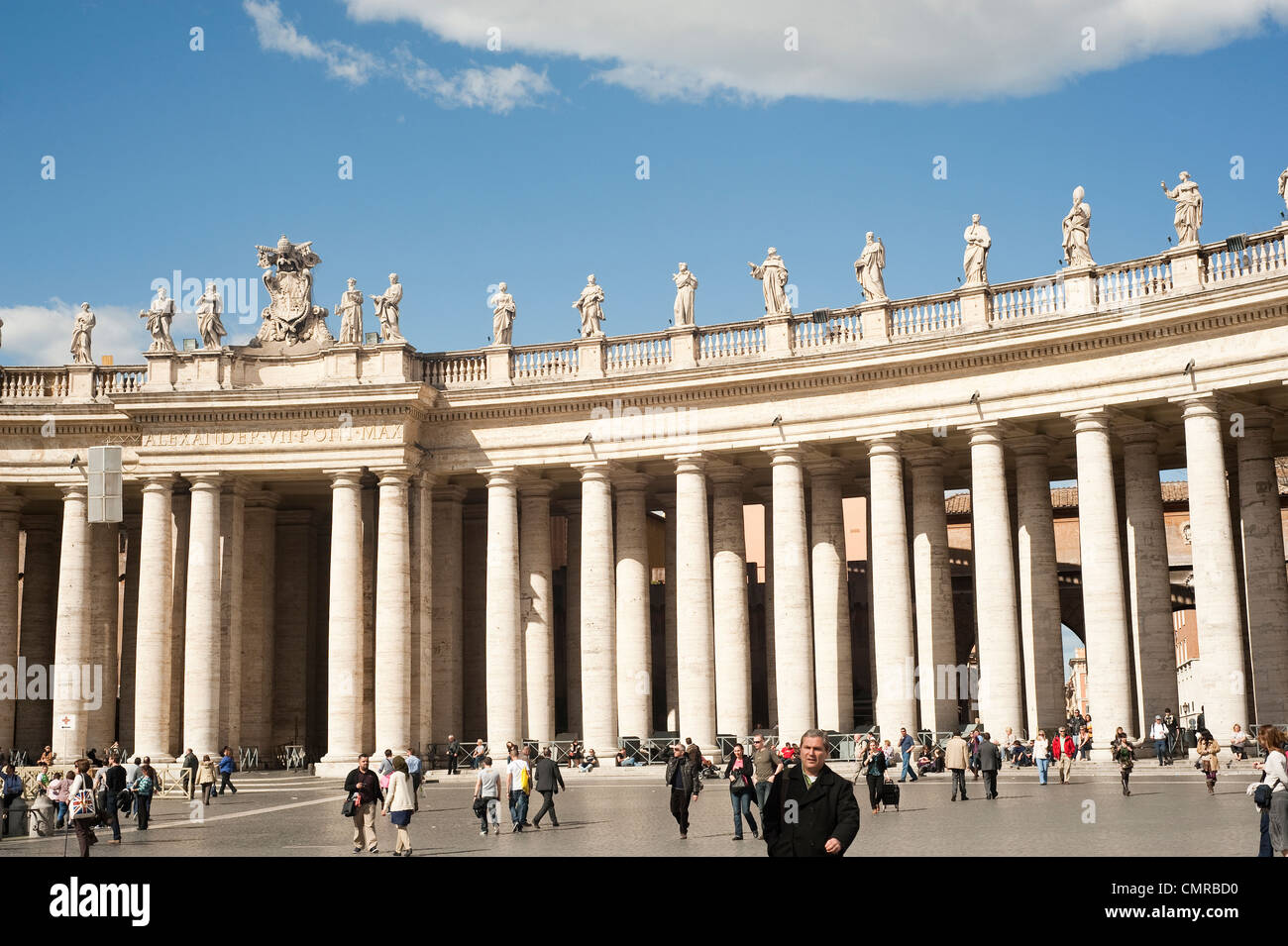 Rome, Italy - Colonnade of Saint Peter square Stock Photo - Alamy