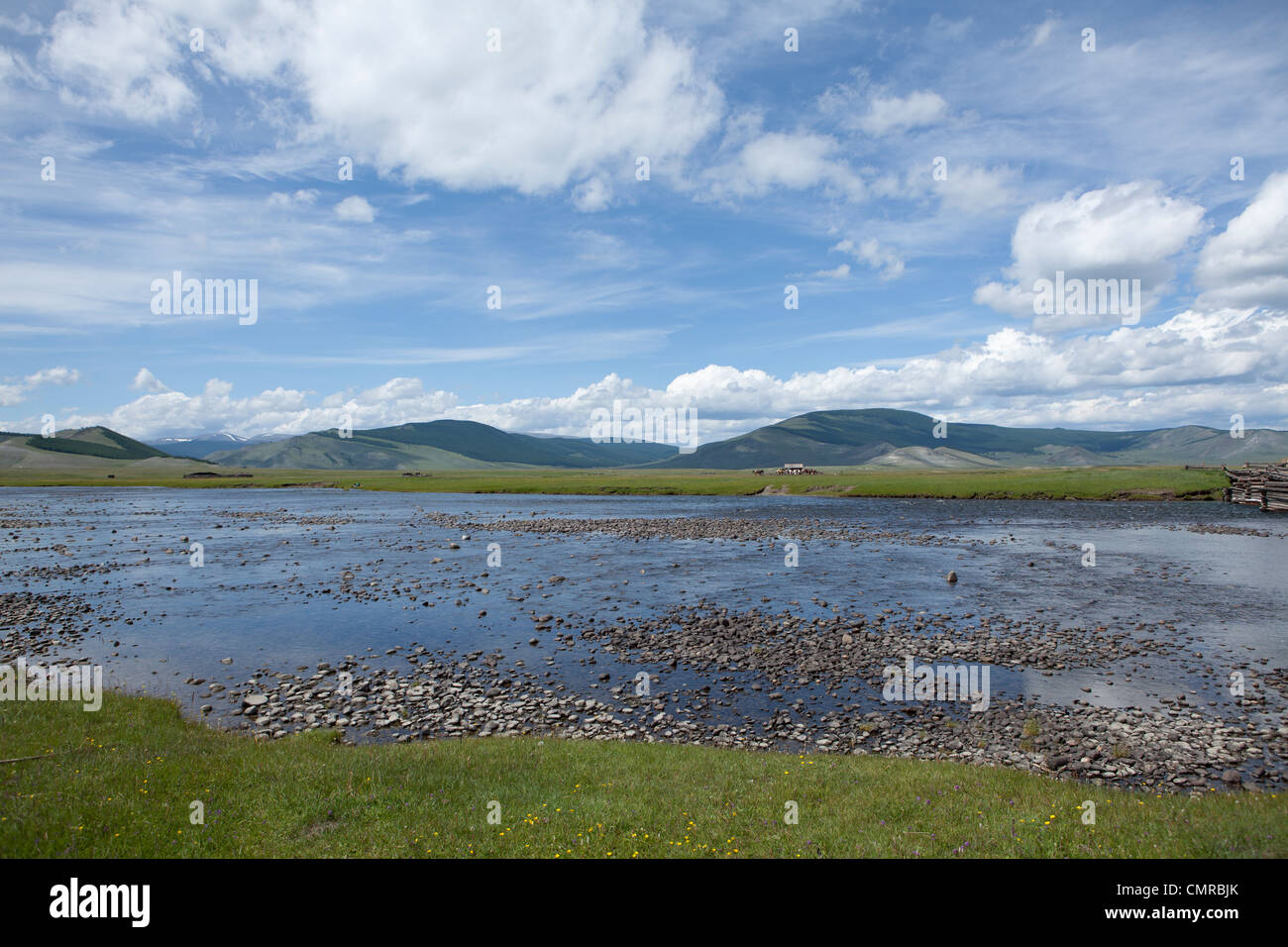 Landscape of Mongolian river, Mongolia Stock Photo - Alamy