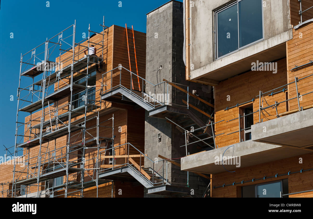 Man working in a new building Stock Photo - Alamy