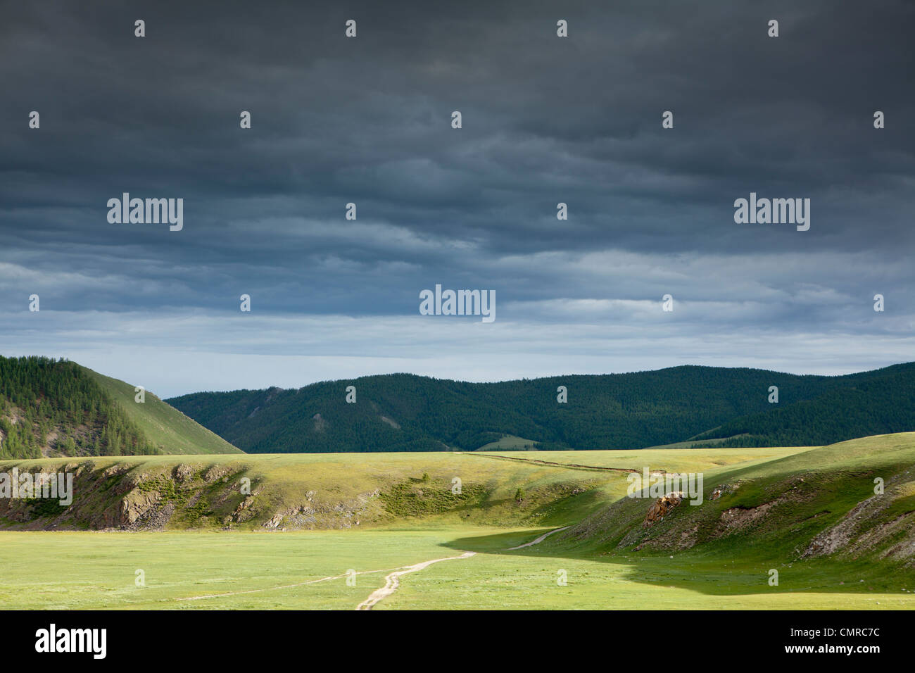 landscape of beautiful steppe in Mongolia Stock Photo - Alamy