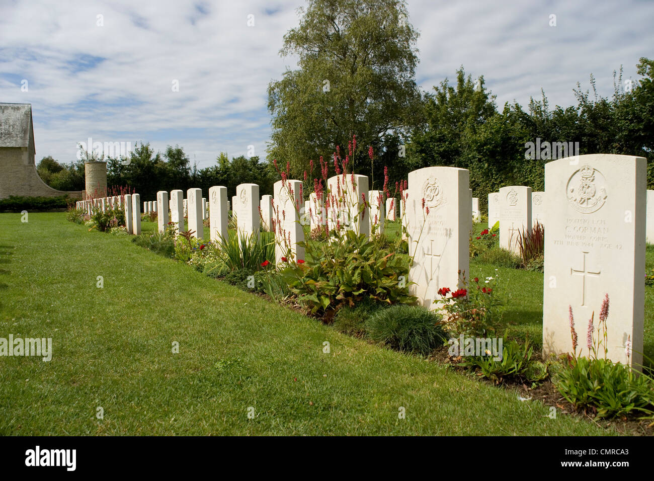 Commonwealth War Graves Commission Cemetery in Hermanville, Normandy ...