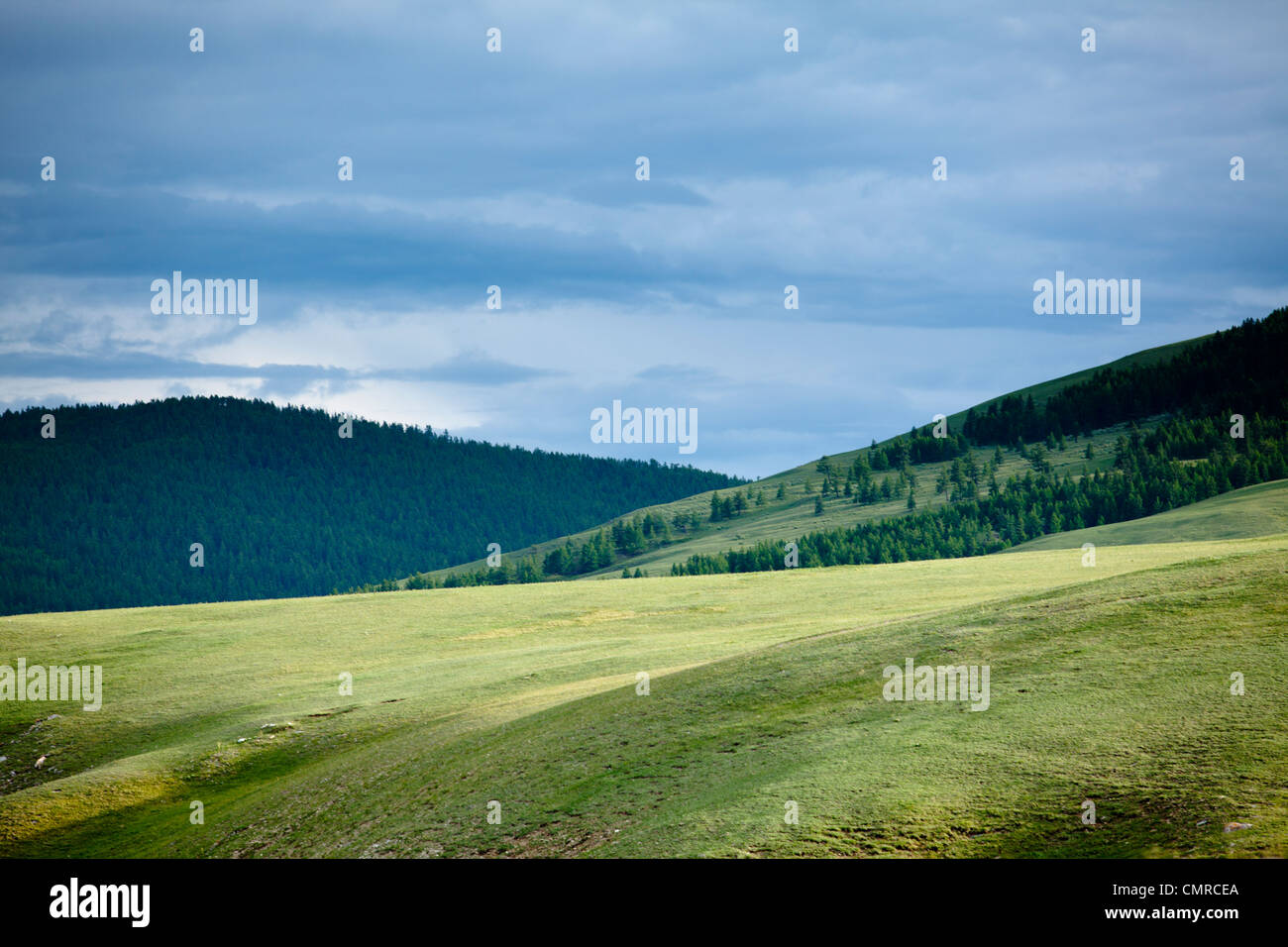 landscape of beautiful steppe in Mongolia Stock Photo - Alamy