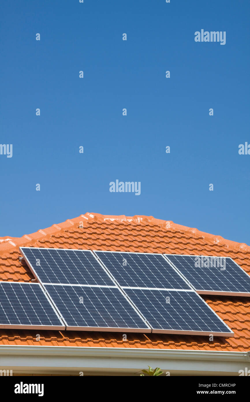 Solar Panels on a residential roof. Adelaide, Australia Stock Photo - Alamy