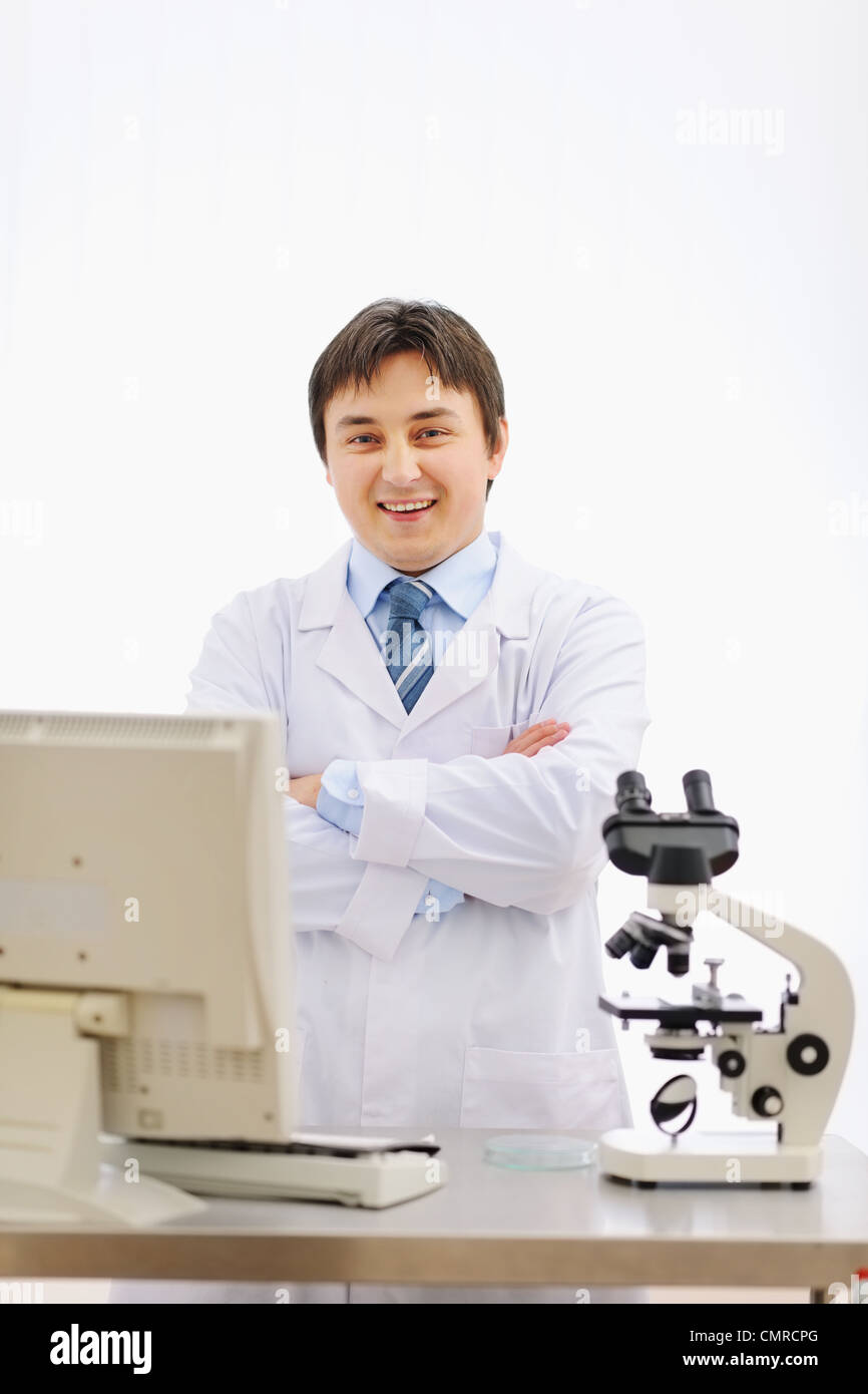 Portrait of medical doctor in laboratory Stock Photo - Alamy