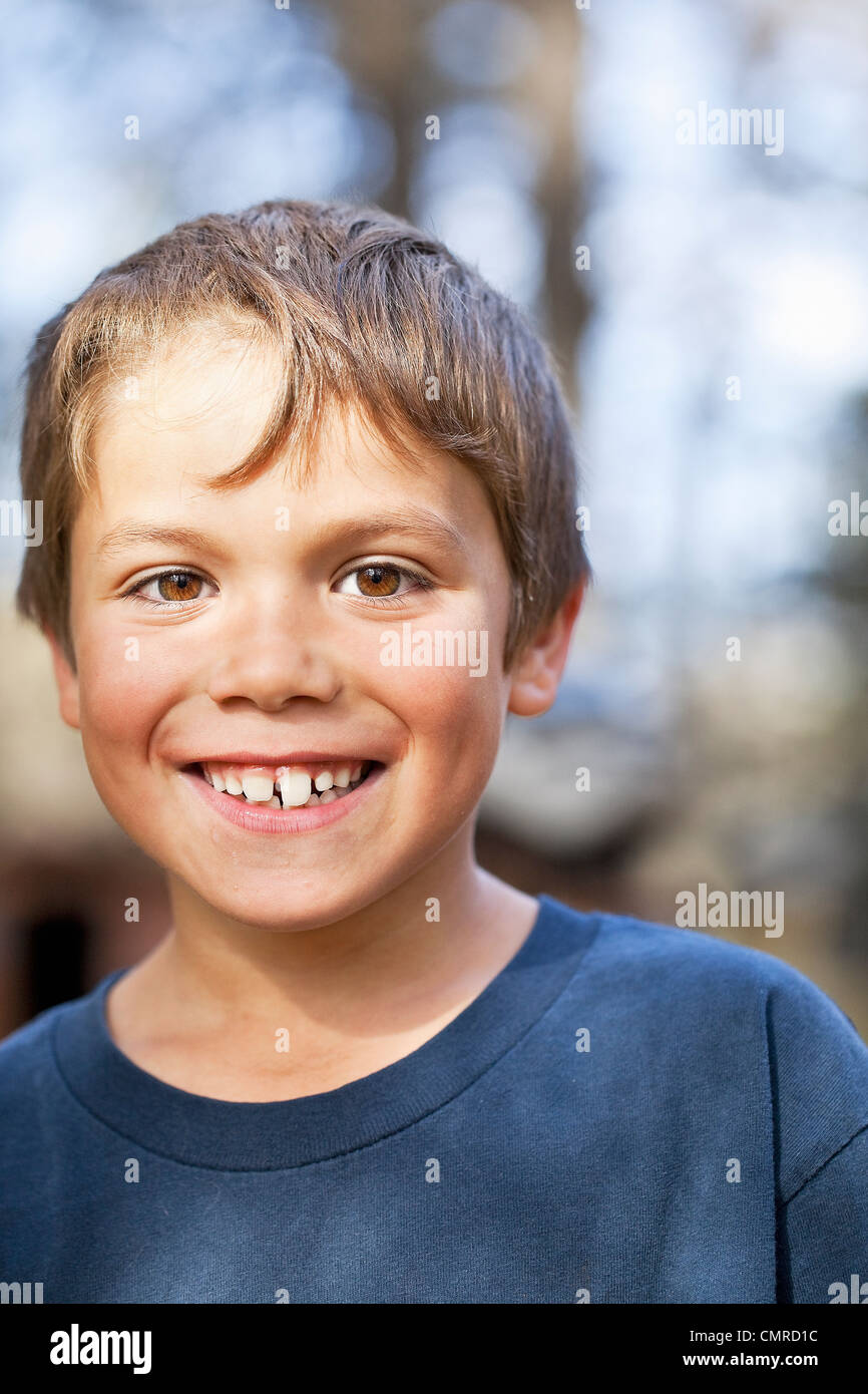 Portrait of a smiling young boy, Gimli, Manitoba, Canada Stock Photo ...