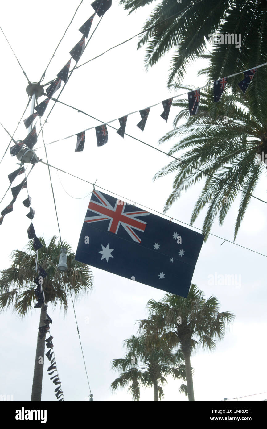 Australia day flags hi-res stock photography and images - Alamy
