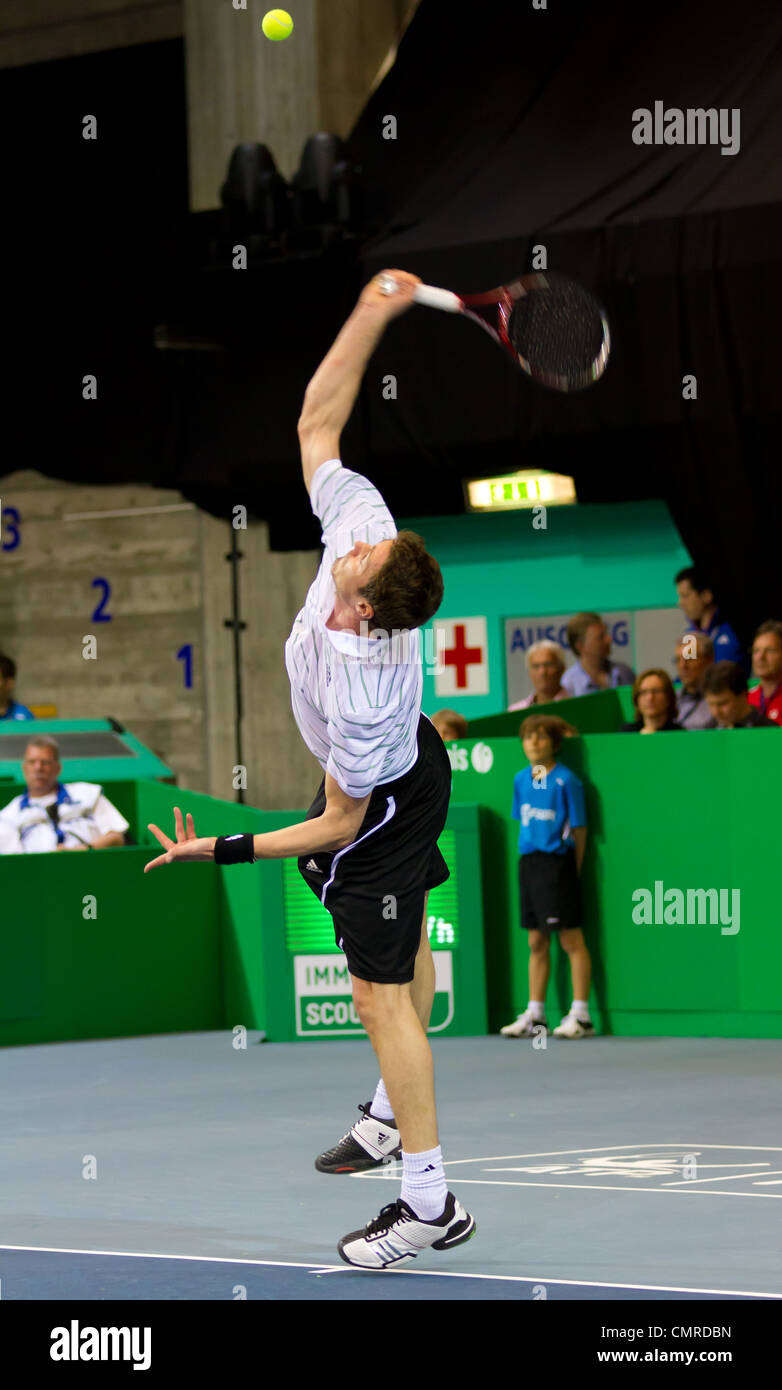 Marat Safin plays tennis for 3rd place at BNP Paribas Open Champions ...