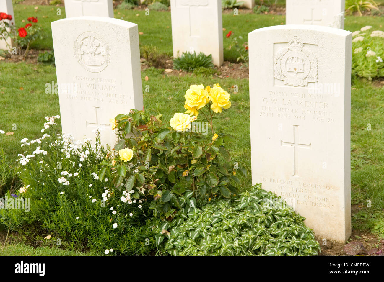 Commonwealth War Graves Commission Cemetery in Hermanville, Normandy ...