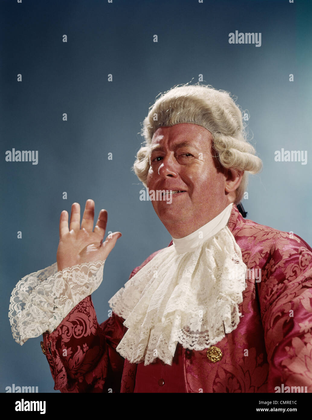 1960s MAN 18TH CENTURY COLONIAL COSTUME WEAR WIG PERIWIG HAND RAISED ...