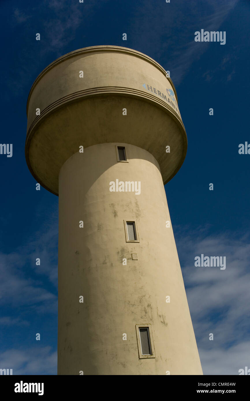 Hermanville town water tower in Normandy Stock Photo - Alamy