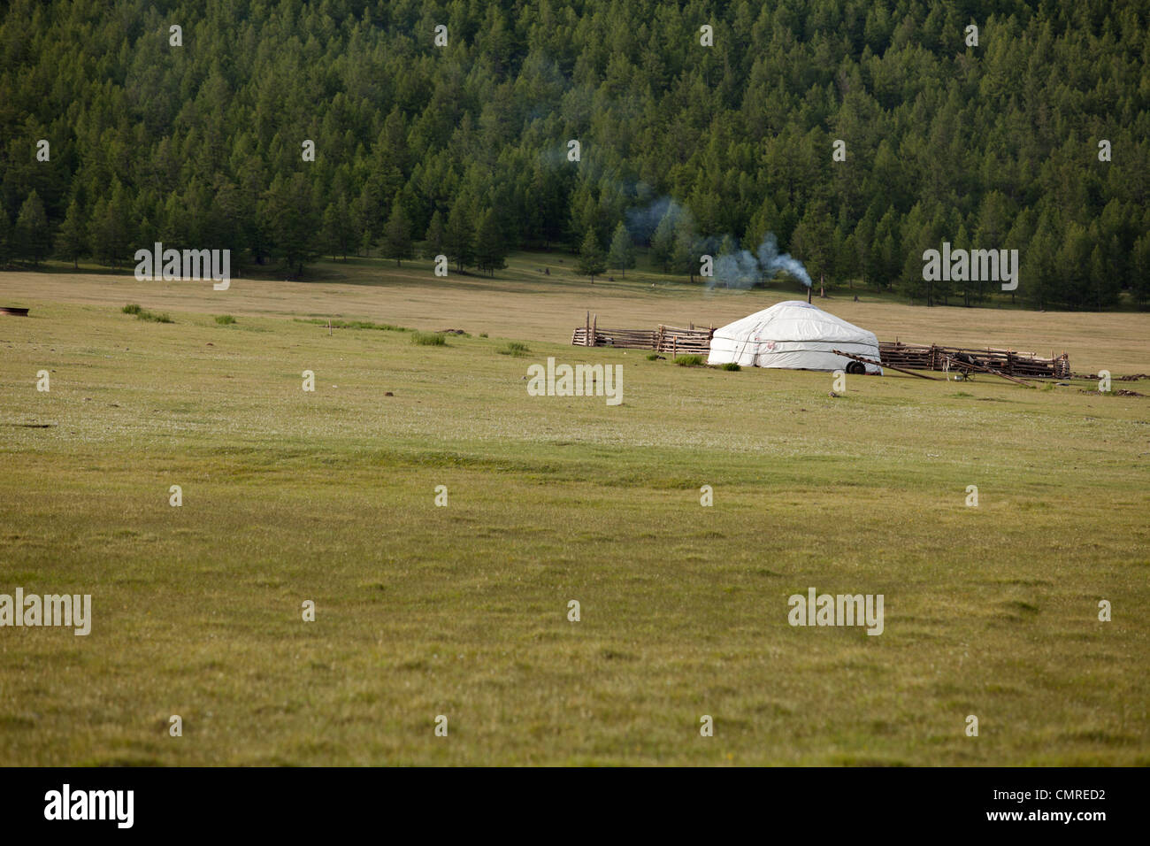 landscape of beautiful steppe in Mongolia Stock Photo - Alamy