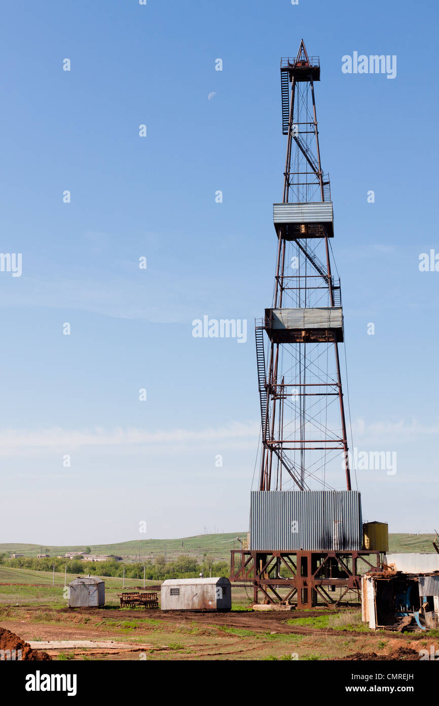 Well derrick in Russia Stock Photo - Alamy