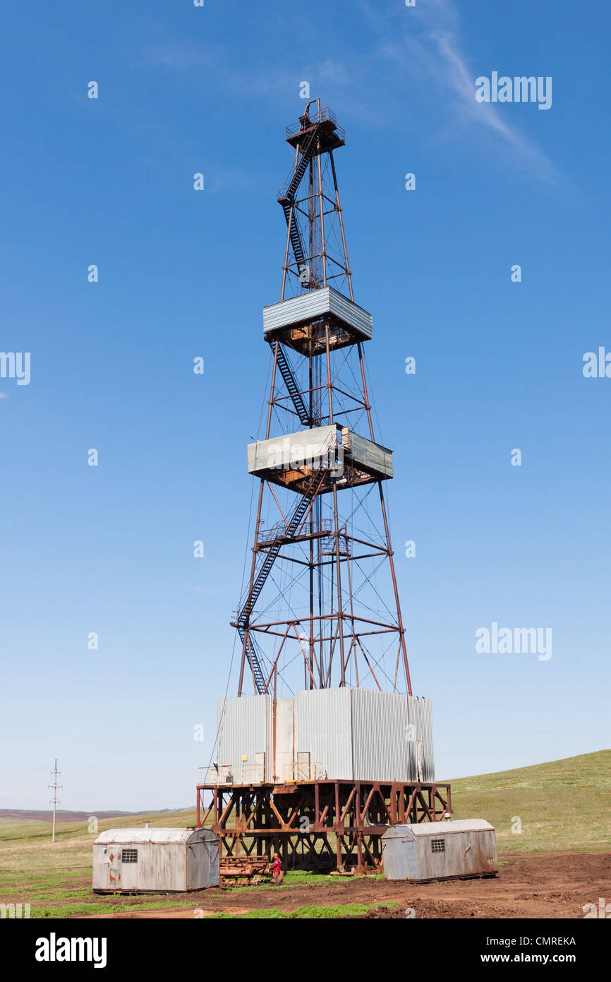 Well derrick in Russia Stock Photo - Alamy