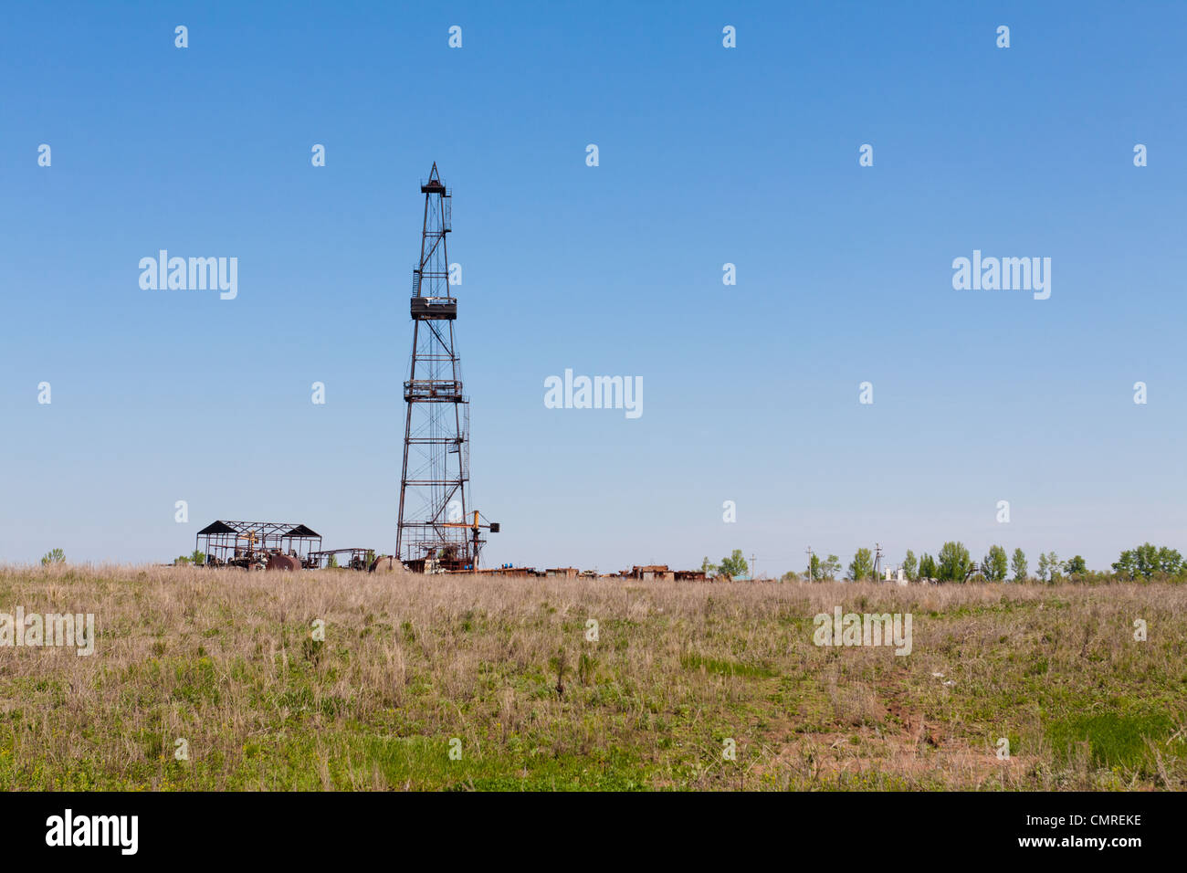 Well derrick in Russia Stock Photo - Alamy
