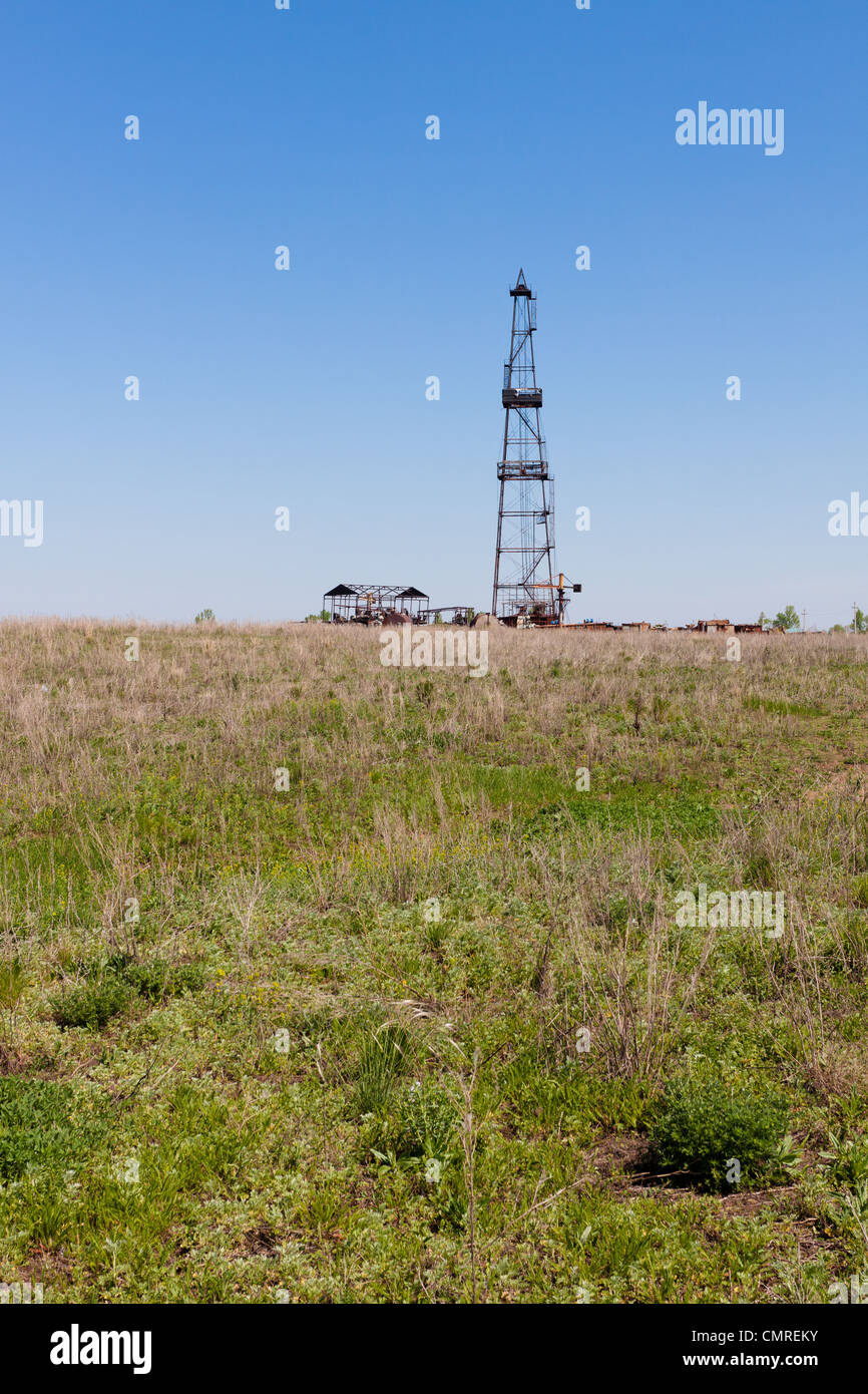 Well derrick in Russia Stock Photo - Alamy