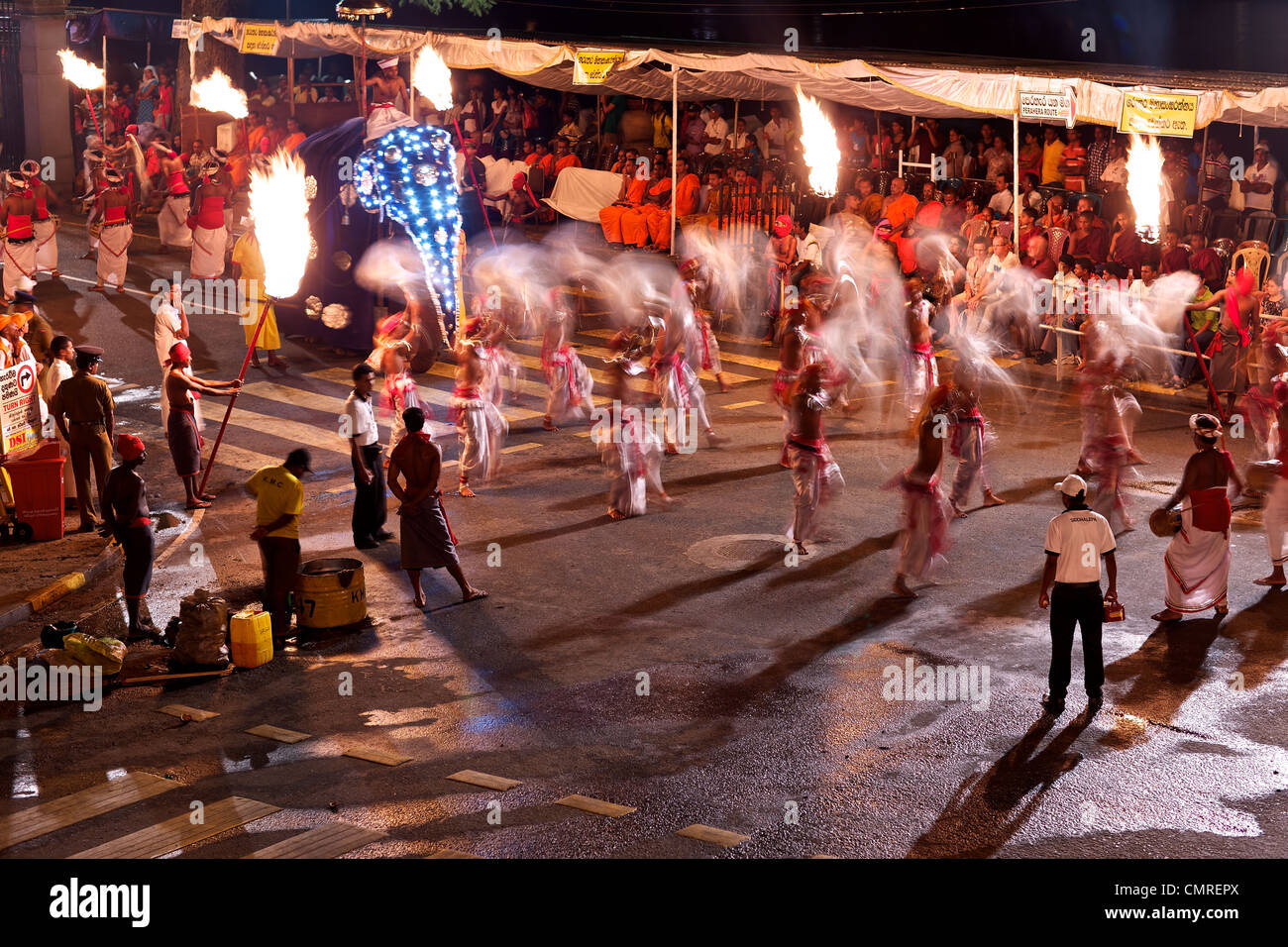 The start of the annual Esala Perahera festival and procession, Kandy ...