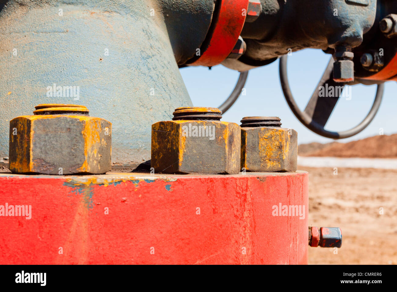 Oil Wellhead in the oil field Stock Photo - Alamy