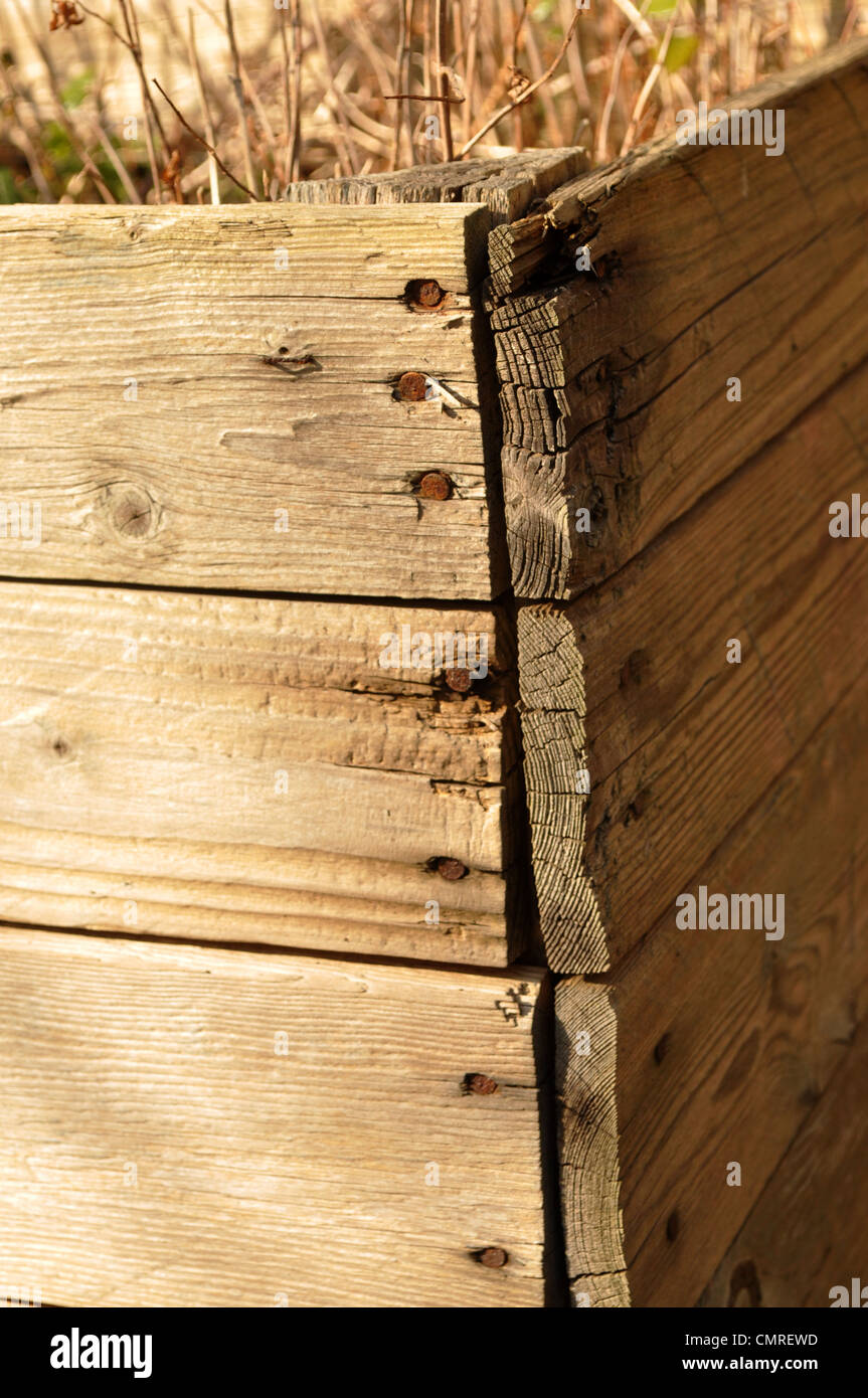 Old wooden garden box Stock Photo - Alamy