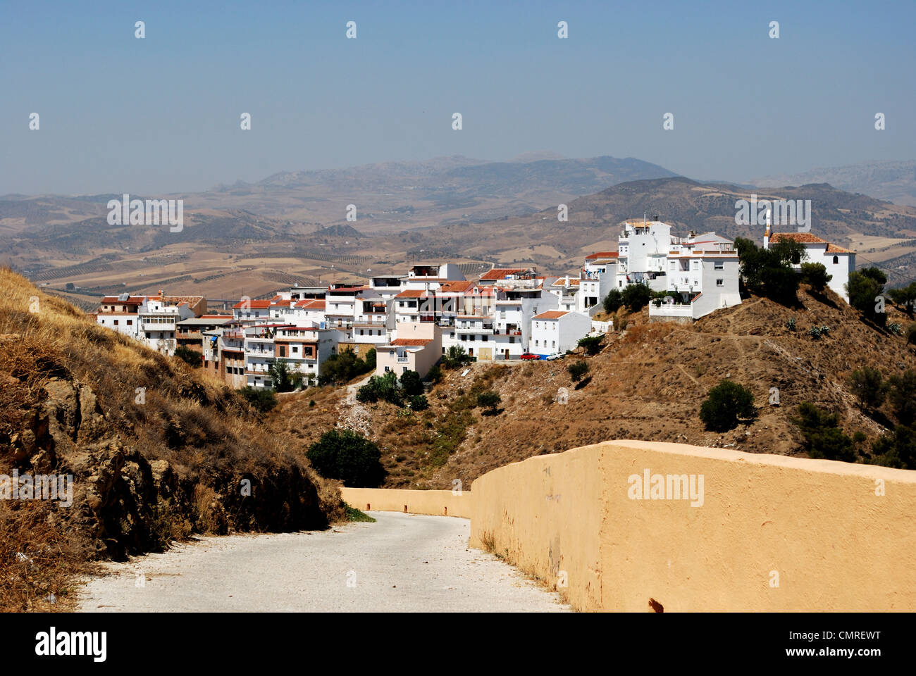 Part of town and surrounding countryside seen from the castle, Alora ...