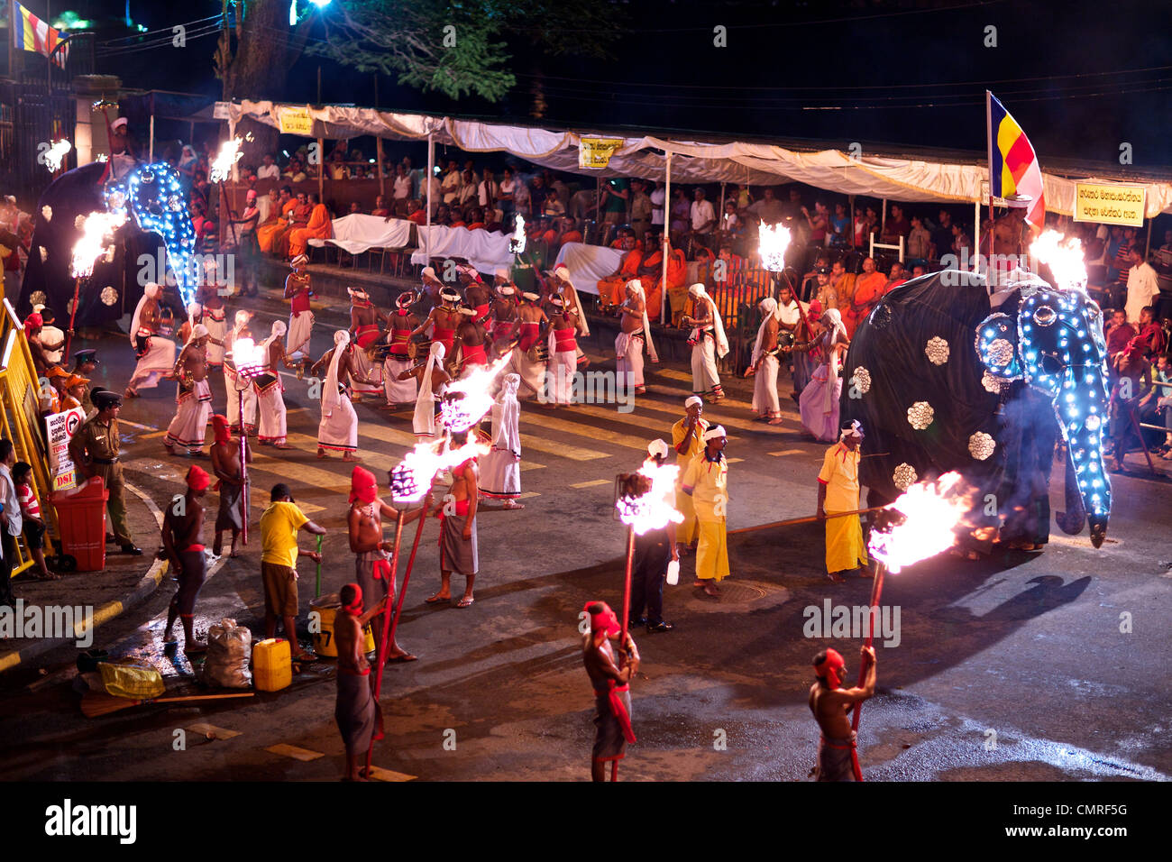 The start of the annual Esala Perahera festival and procession, Kandy ...