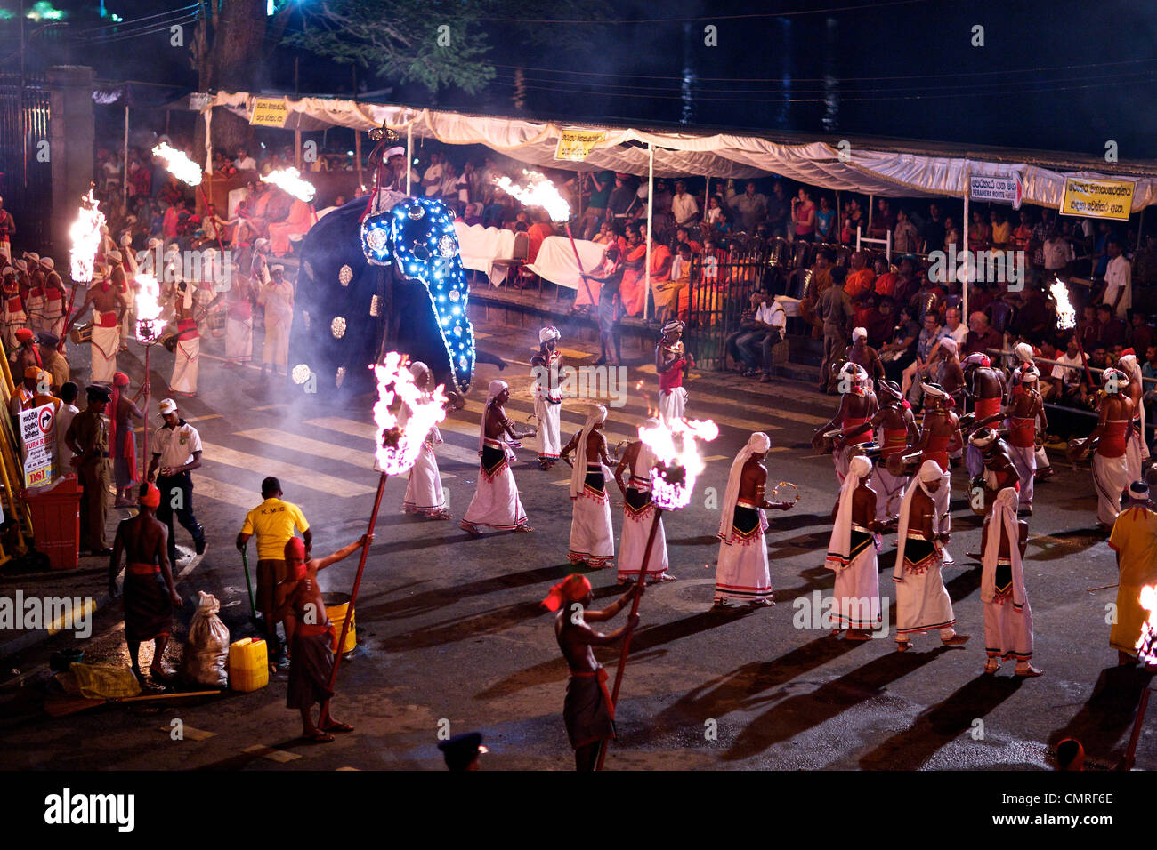 The start of the annual Esala Perahera festival and procession, Kandy ...