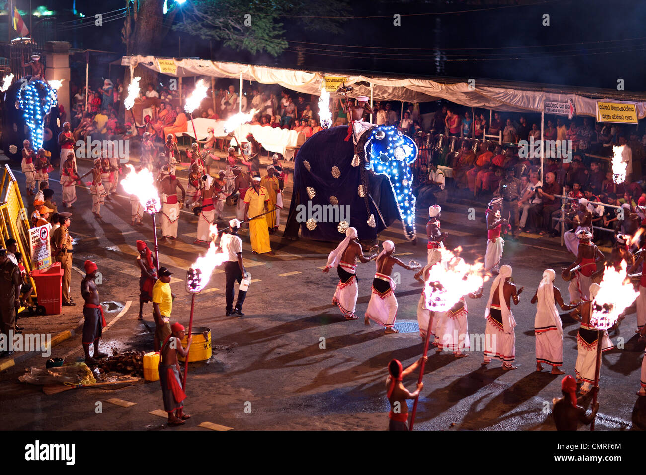 The start of the annual Esala Perahera festival and procession, Kandy ...