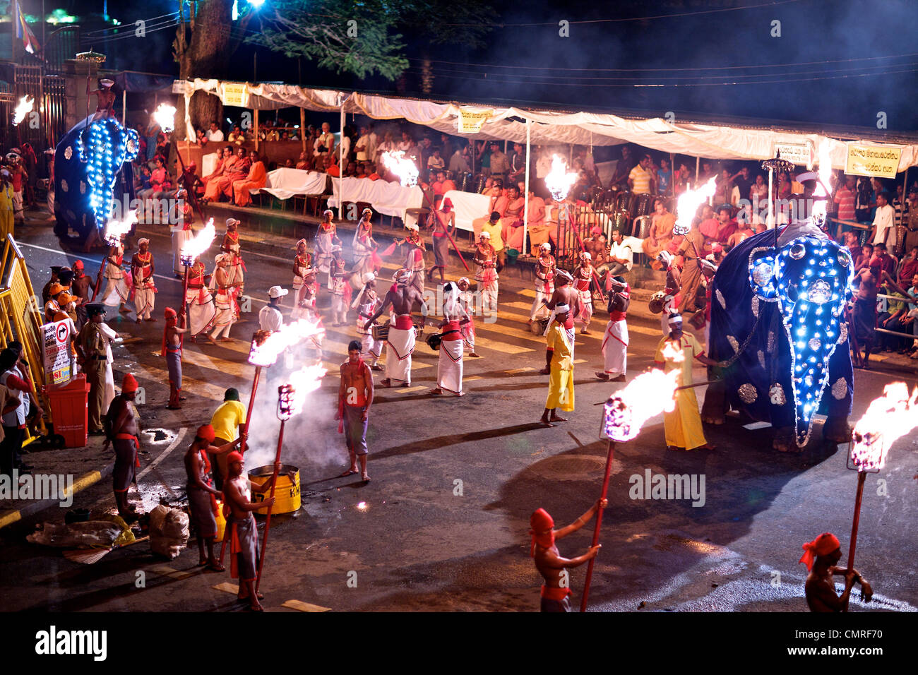 The start of the annual Esala Perahera festival and procession, Kandy ...