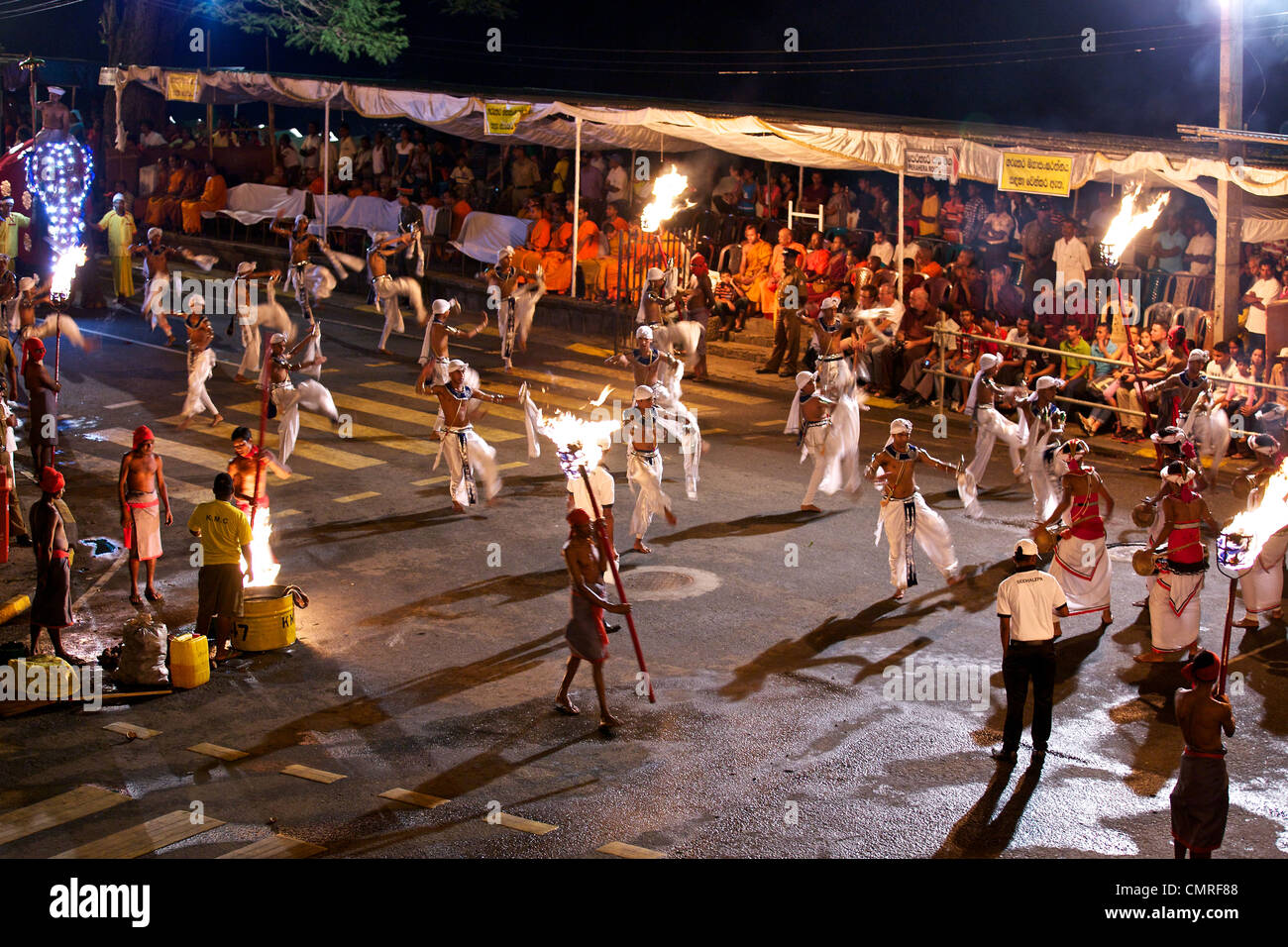 The start of the annual Esala Perahera festival and procession, Kandy ...