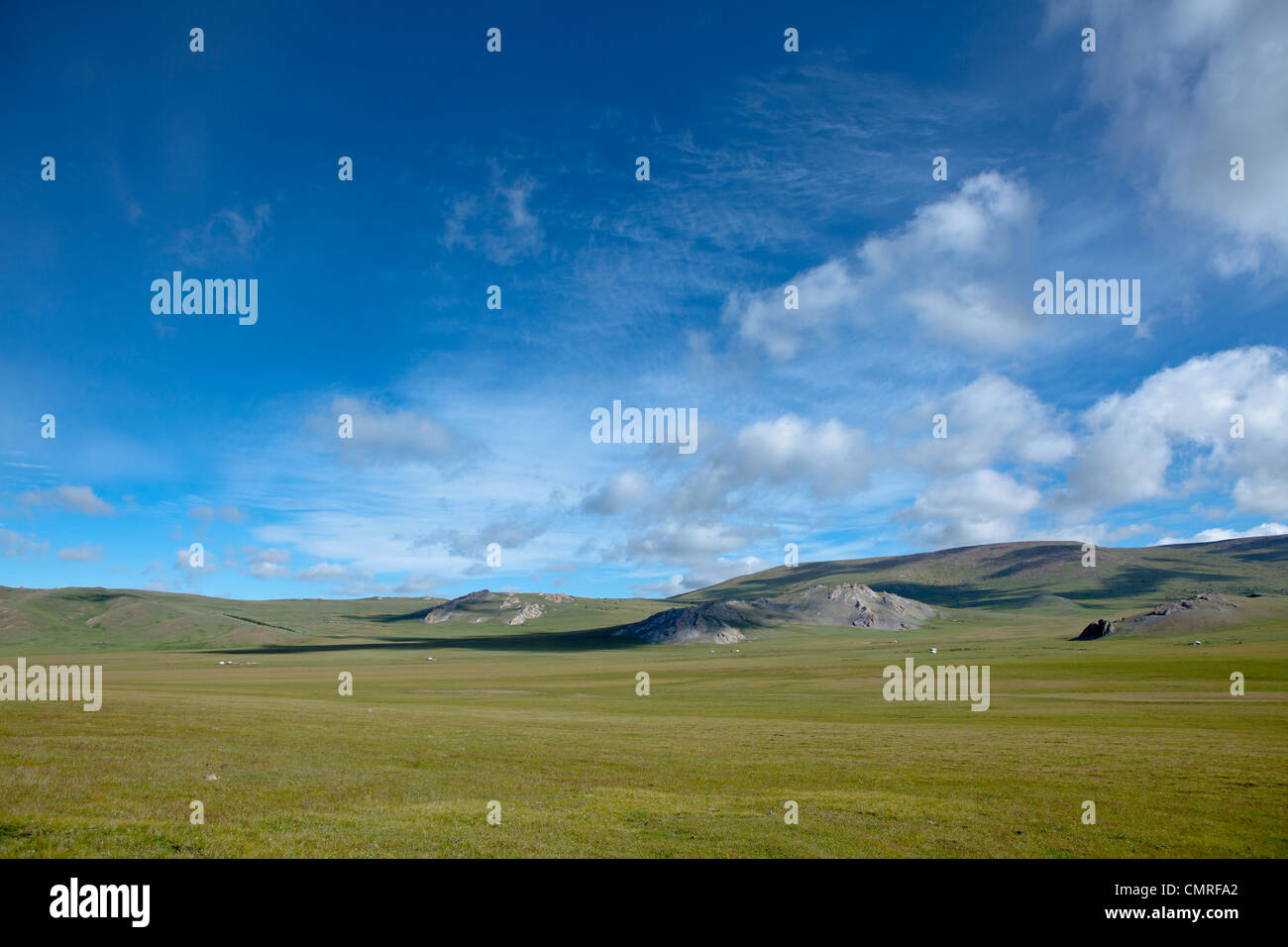 landscape of beautiful steppe in Mongolia Stock Photo - Alamy