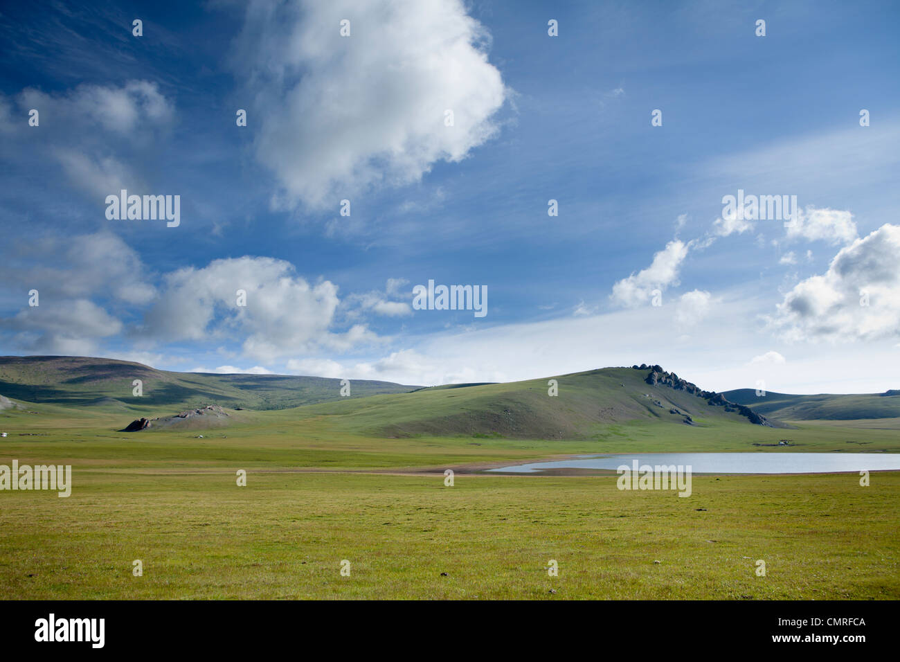 landscape of beautiful steppe in Mongolia Stock Photo - Alamy