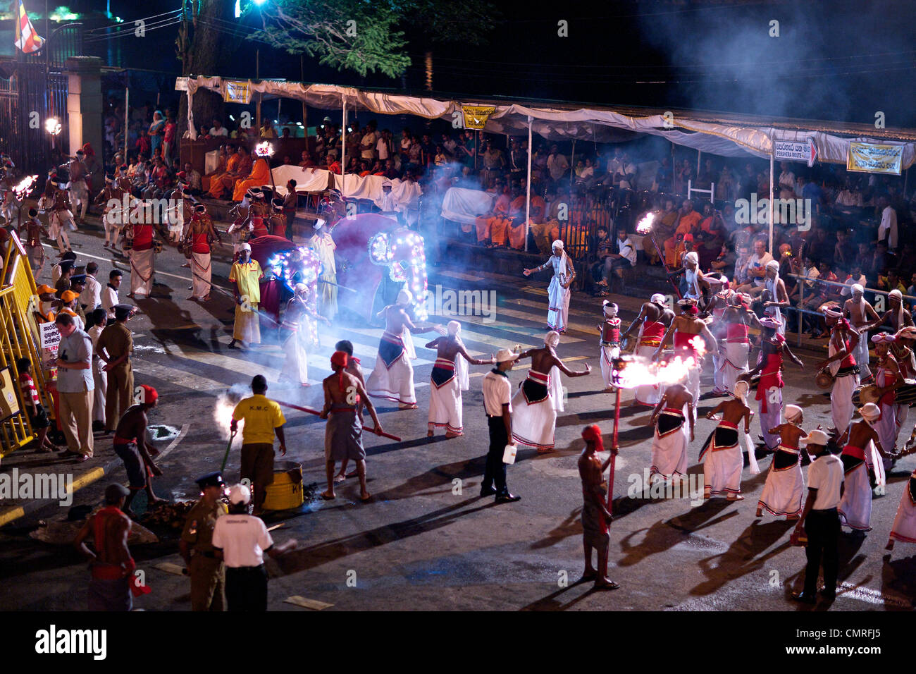 The start of the annual Esala Perahera festival and procession, Kandy ...