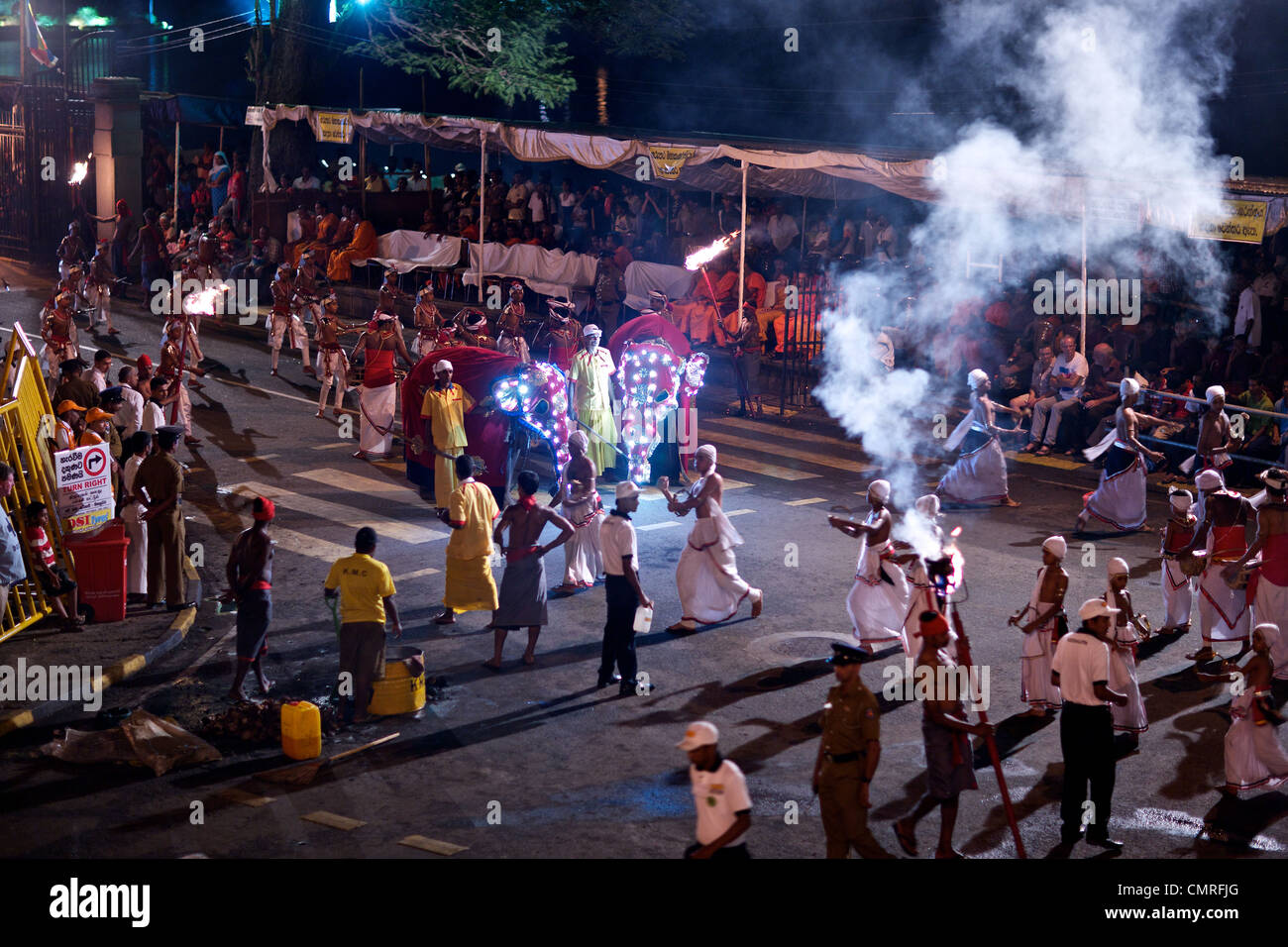 The start of the annual Esala Perahera festival and procession, Kandy ...