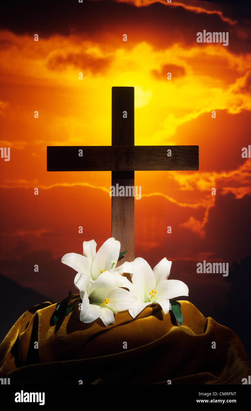 Easter Lily And Cross